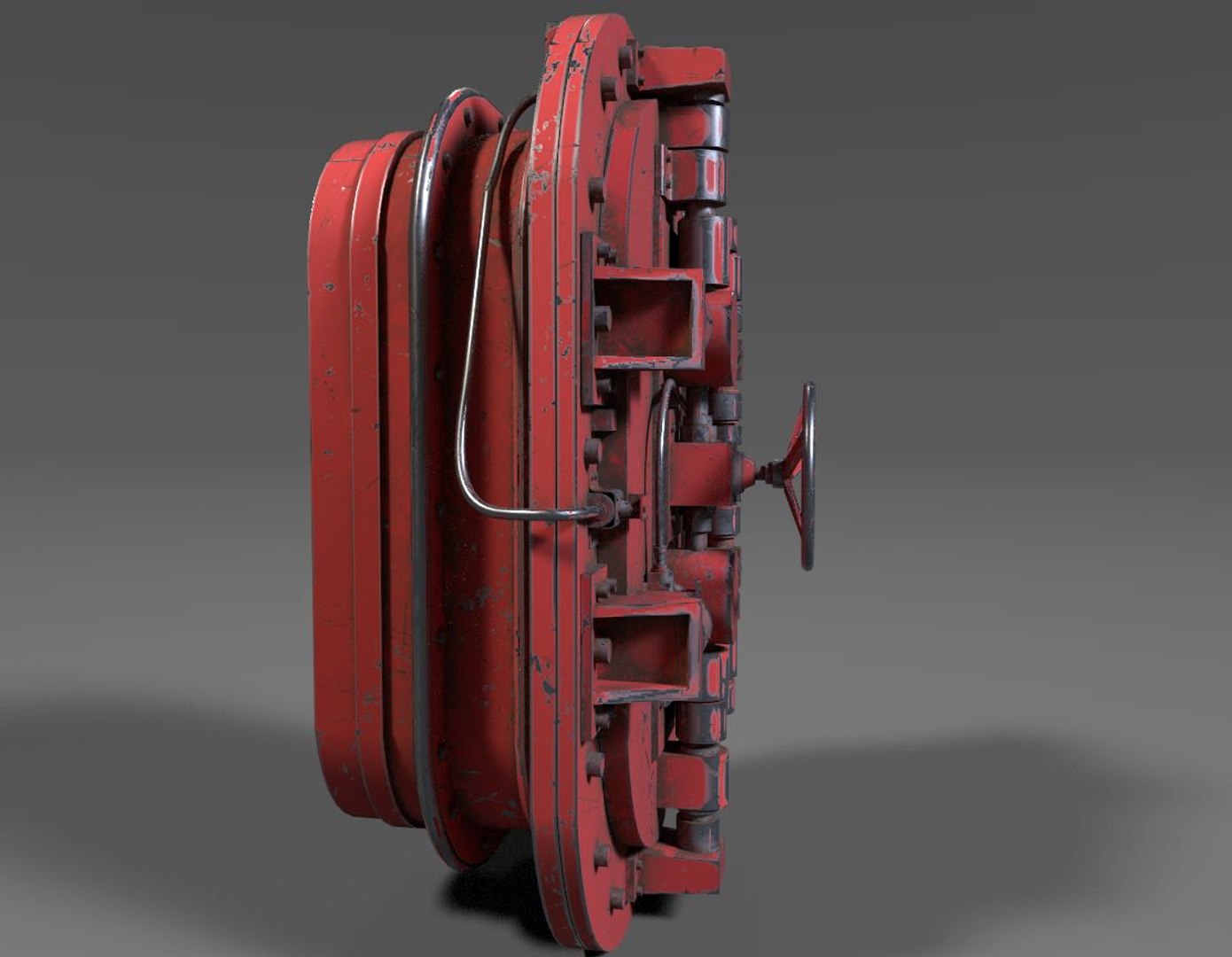3D Painted Heavy Door - TurboSquid 1518629