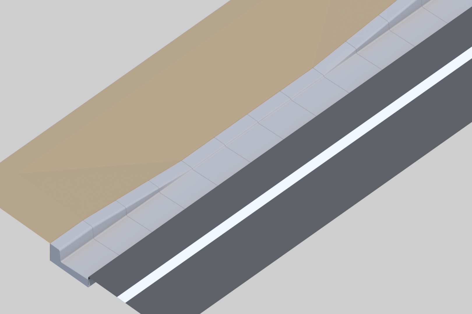 3D L-shaped Gutter Street Culvert Type 2 Model - TurboSquid 2101833