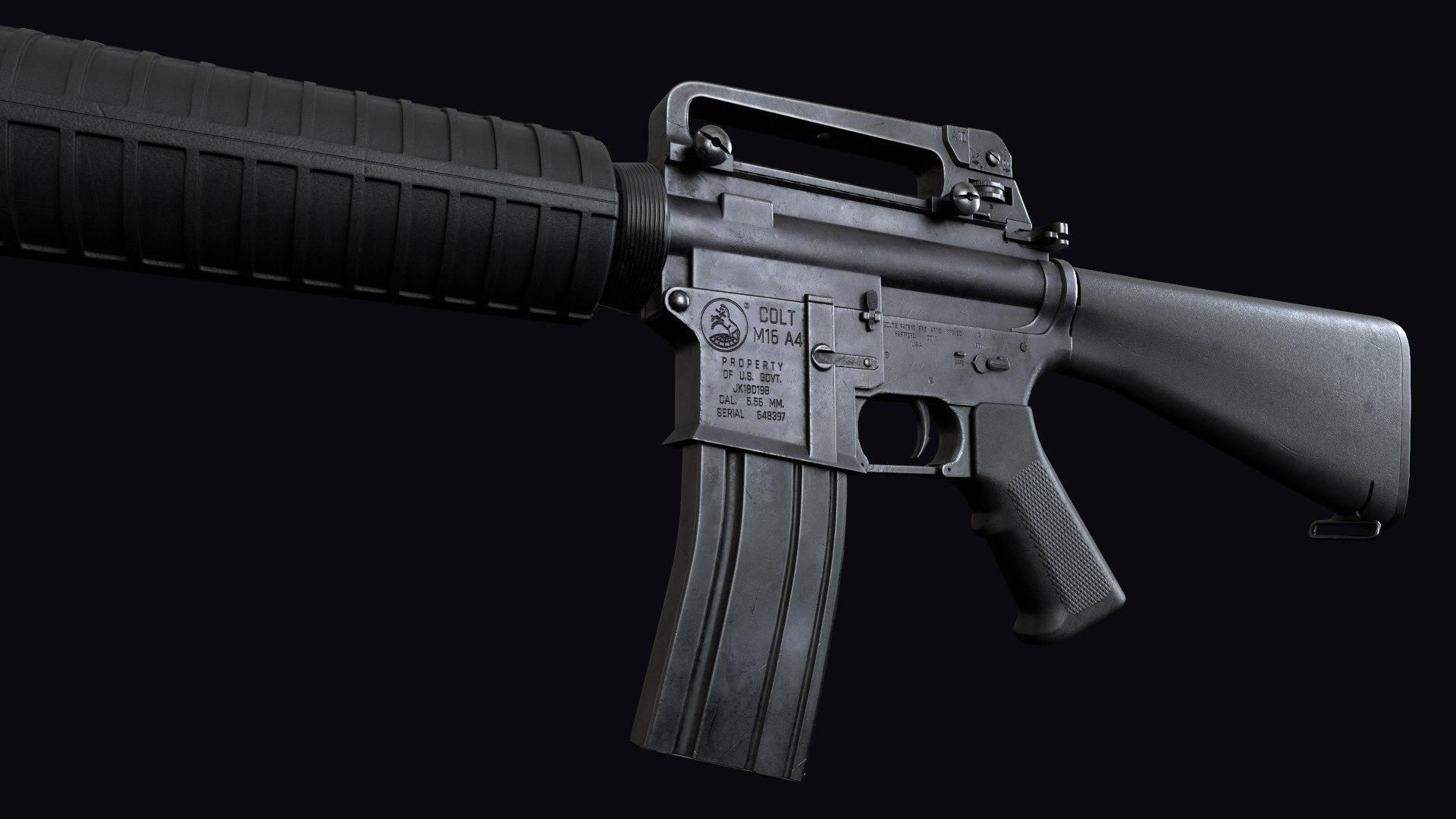 3D M16 Rifle Model - TurboSquid 1491604