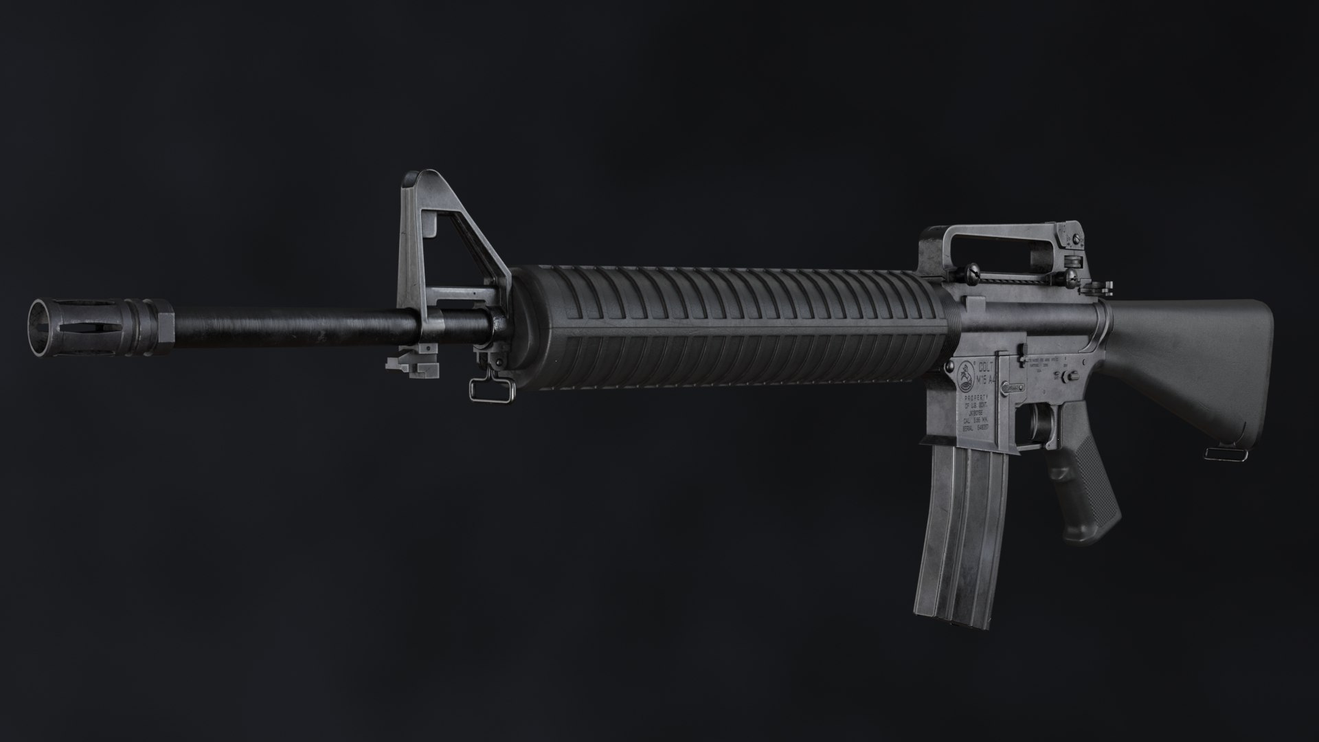 3D m16 rifle model - TurboSquid 1491604