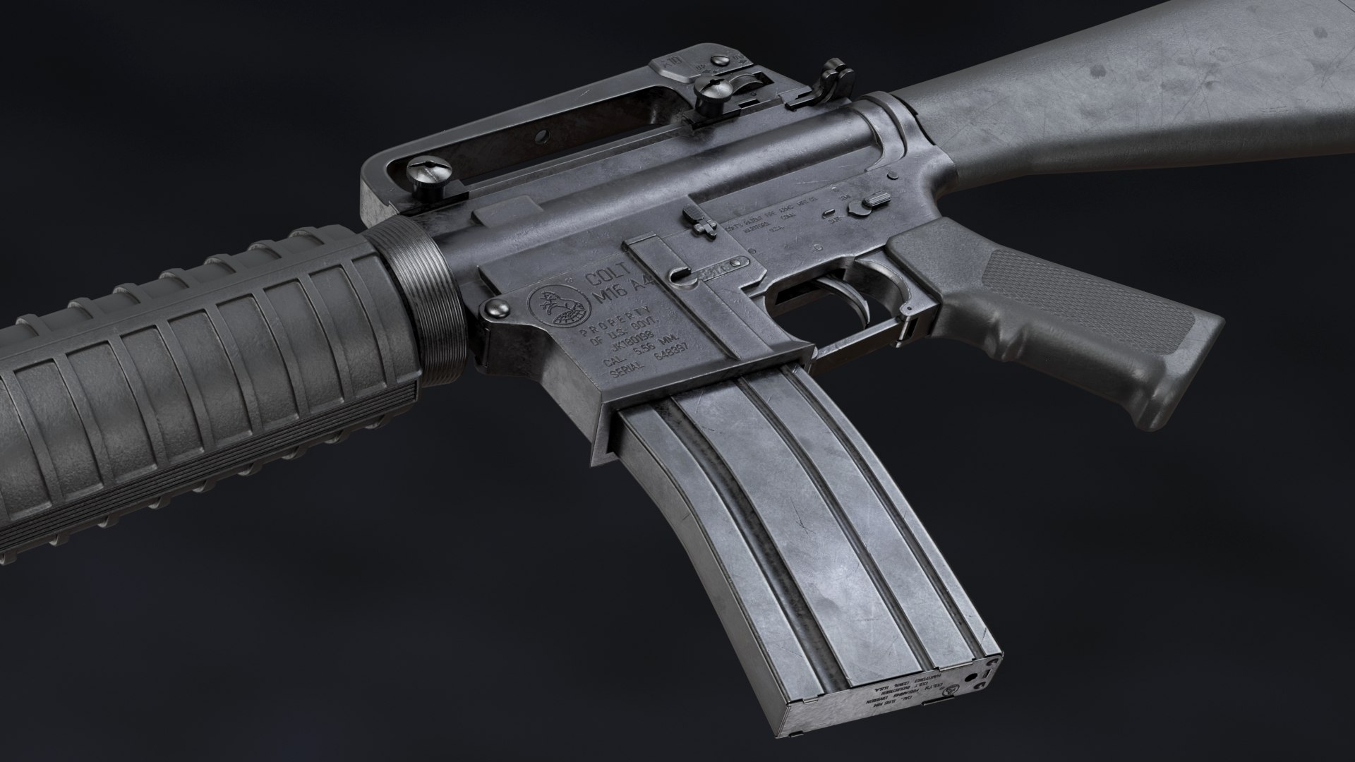 3D M16 Rifle Model - TurboSquid 1491604