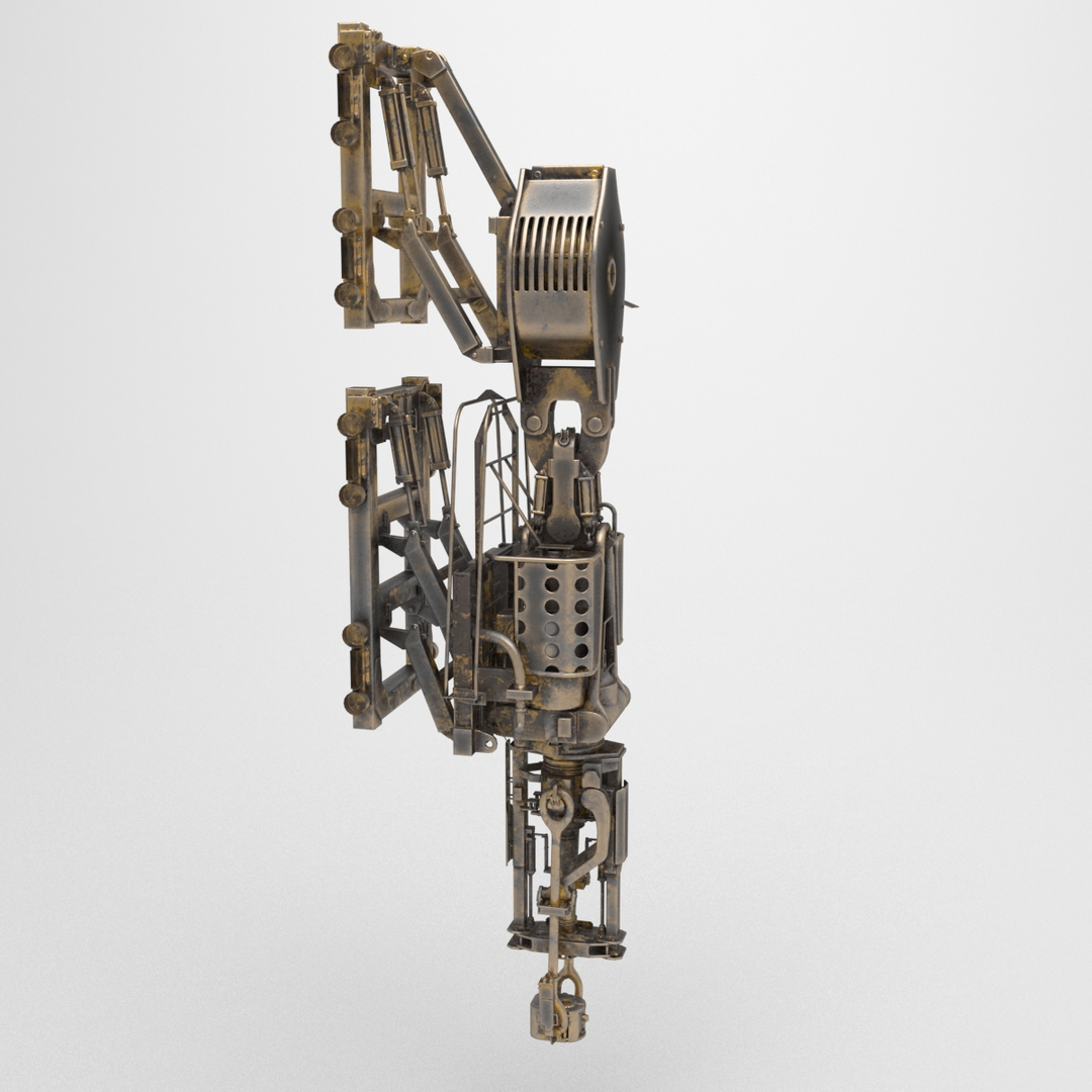 3d low-poly steampunk model