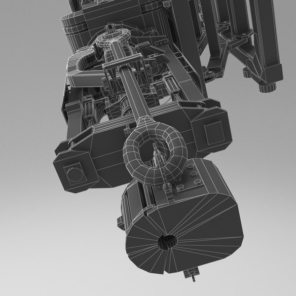 3d low-poly steampunk model