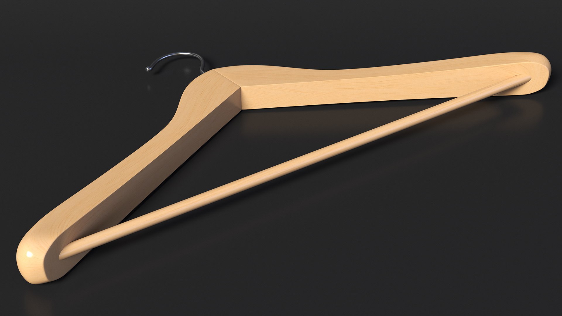 Wooden Coat Hanger 3D Model - TurboSquid 2140338