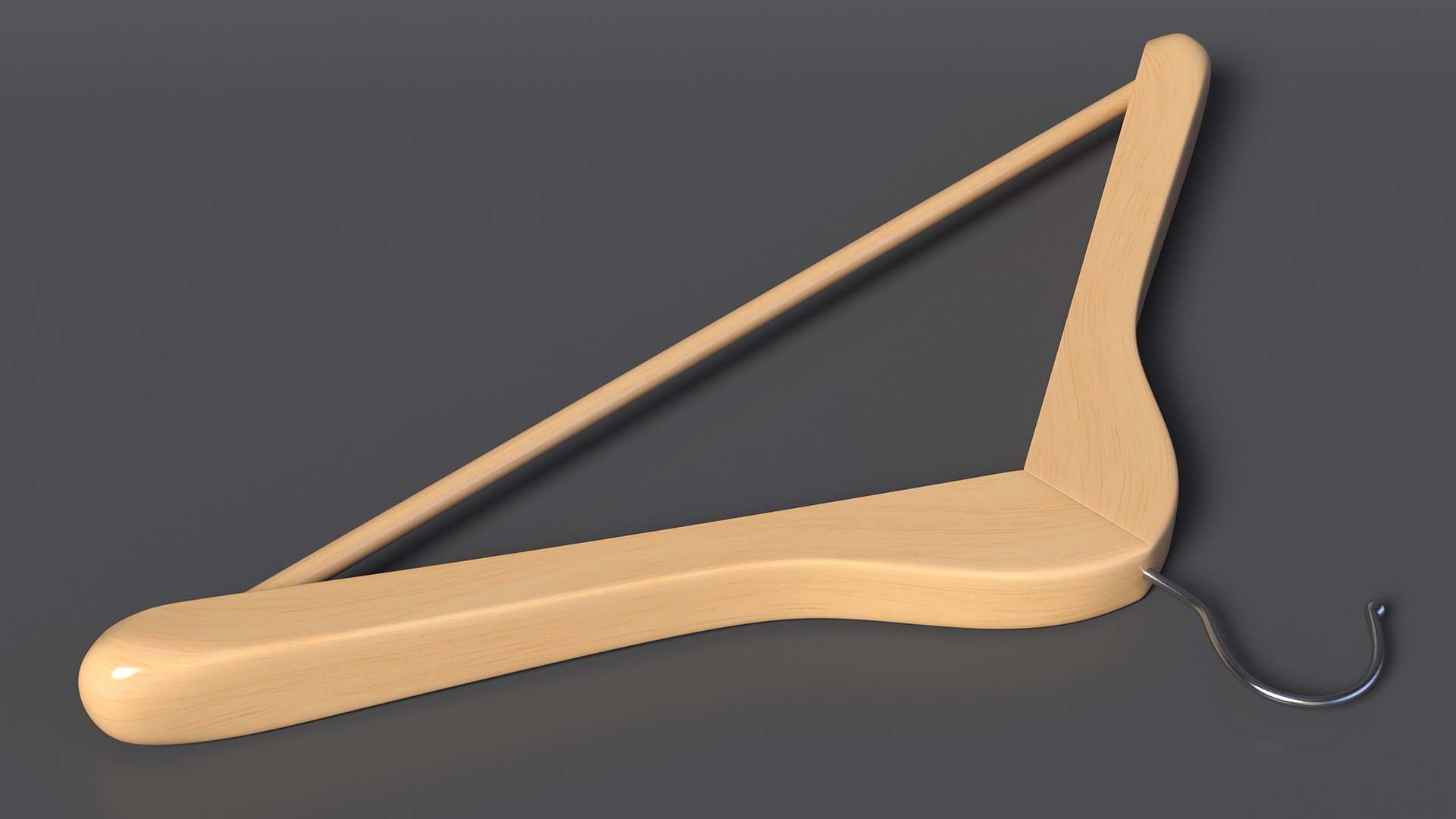 Wooden Coat Hanger 3D Model - TurboSquid 2140338