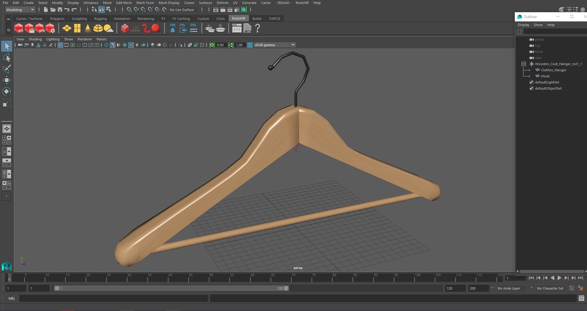 Wooden Coat Hanger 3D model - TurboSquid 2140338