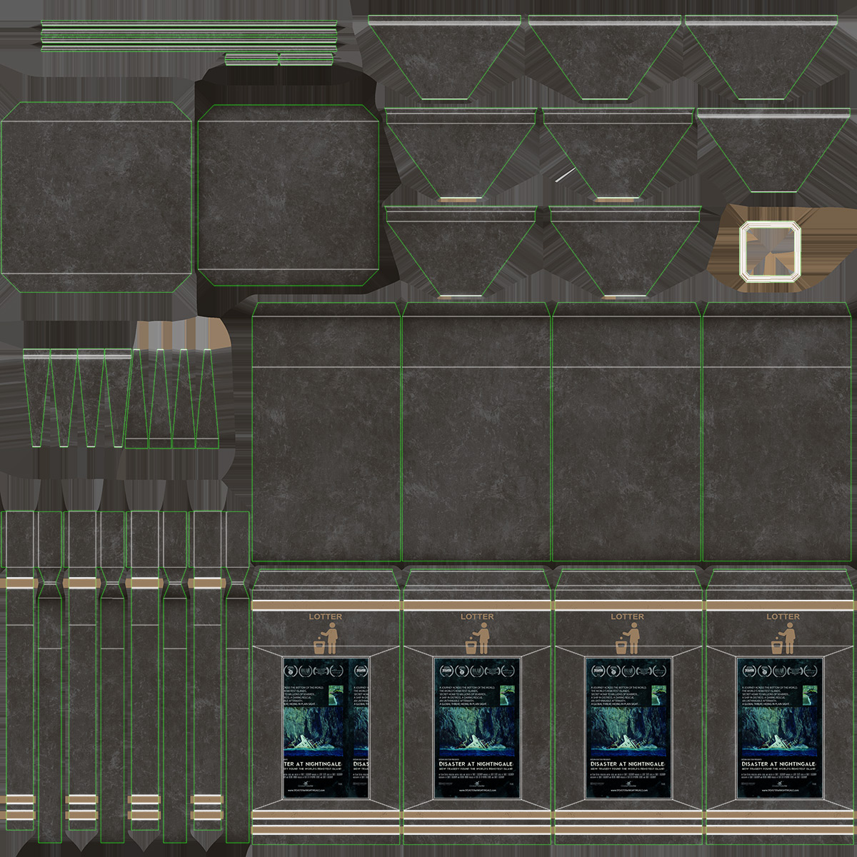 3D модель Корзина для мусора 4K PBR Текстуры - TurboSquid 1684106