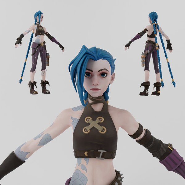 Jinx Arcane Lowpoly Rigged Modelo 3D - TurboSquid 2033673