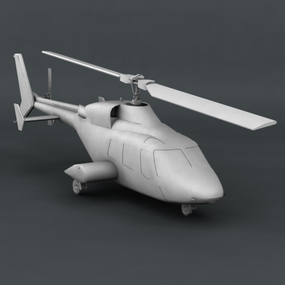 Bell 222 2 3d Model