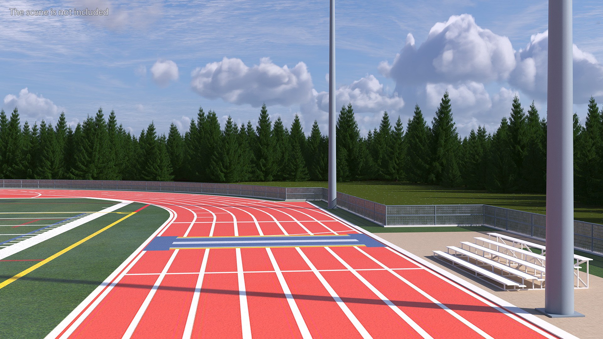 3D Athletic Running Track Stadium - TurboSquid 2163478