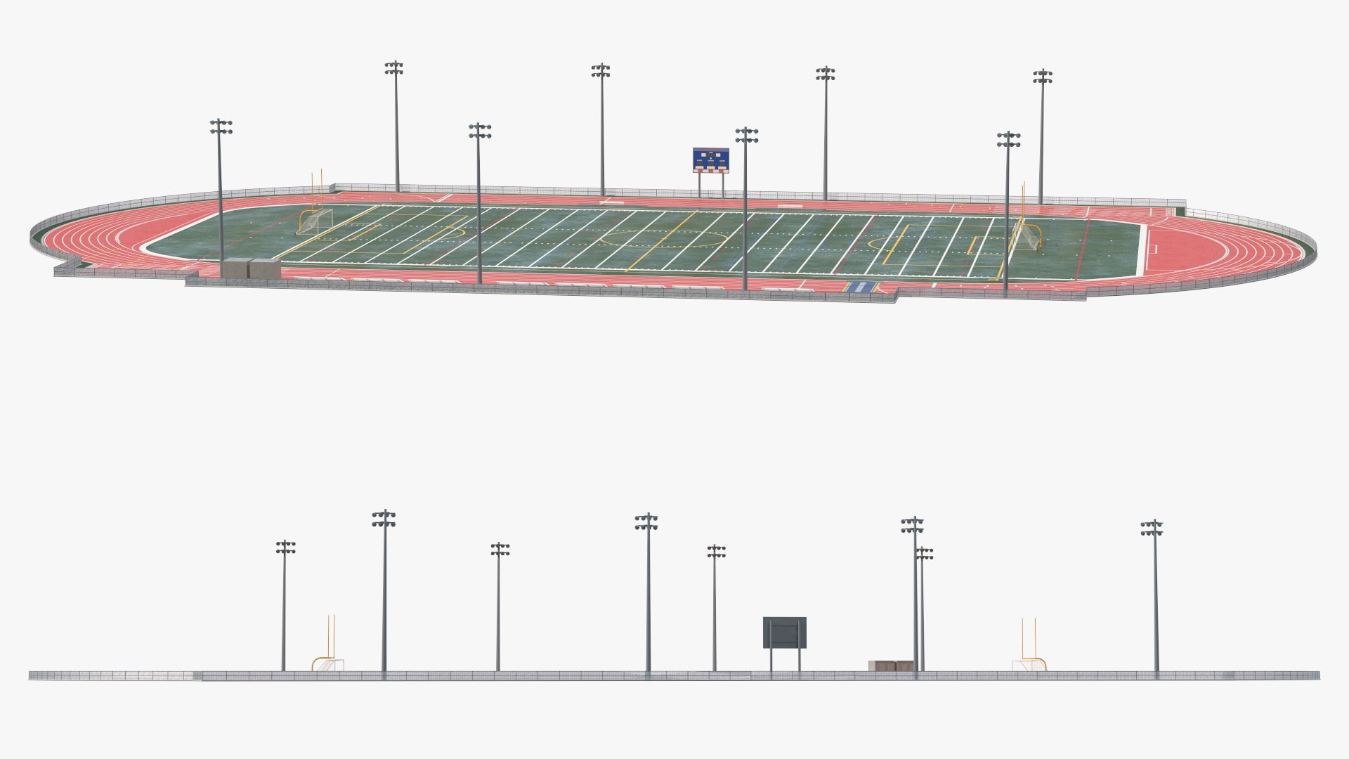 3D Athletic Running Track Stadium - TurboSquid 2163478