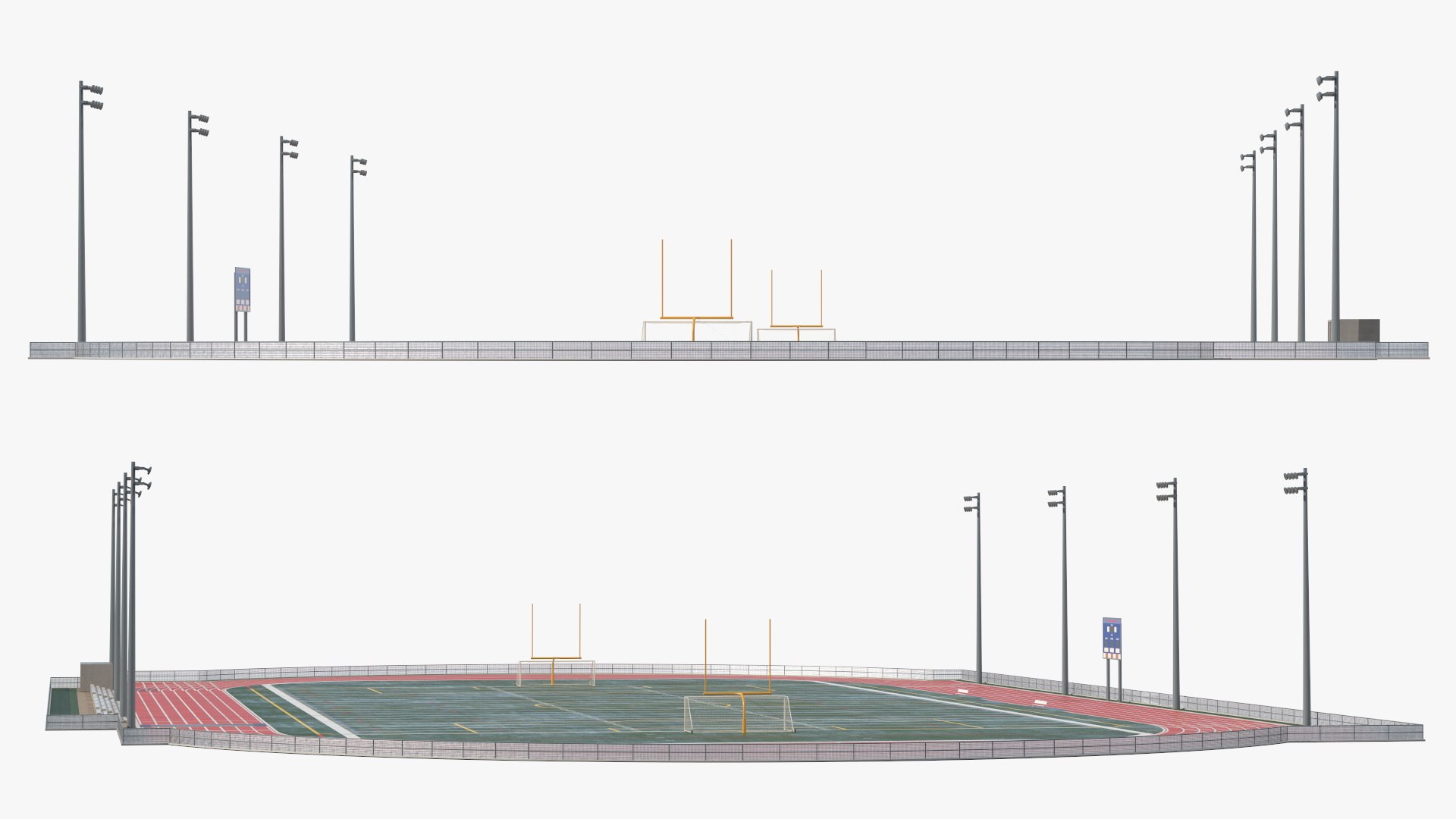 3D Athletic Running Track Stadium - TurboSquid 2163478