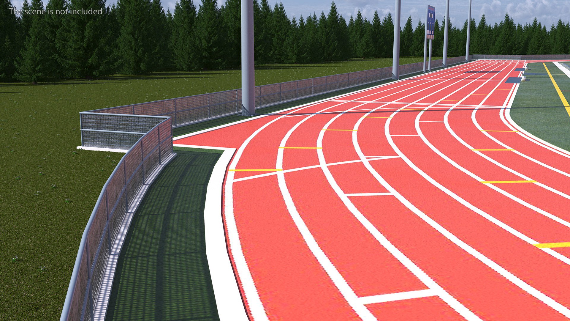 3D Athletic Running Track Stadium - TurboSquid 2163478
