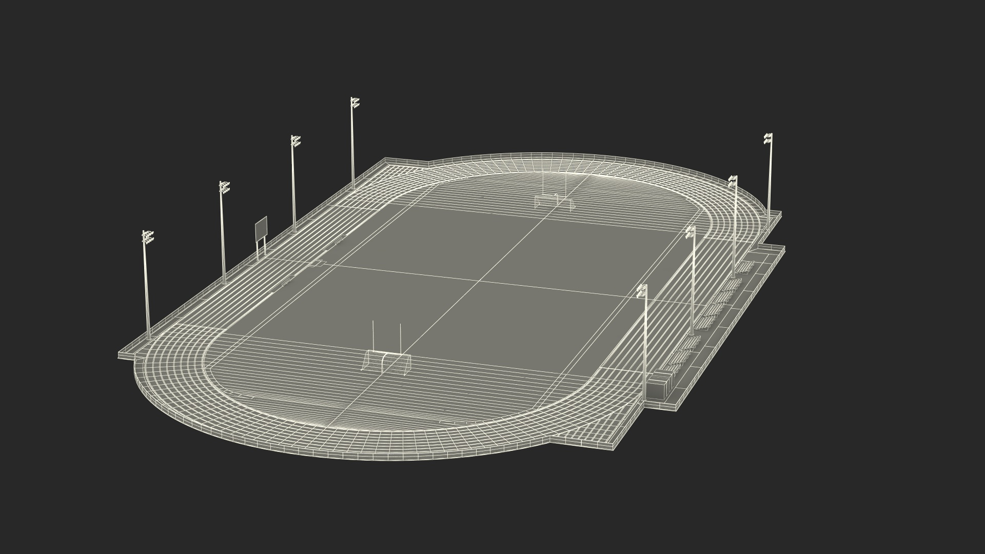 3D Athletic Running Track Stadium - TurboSquid 2163478