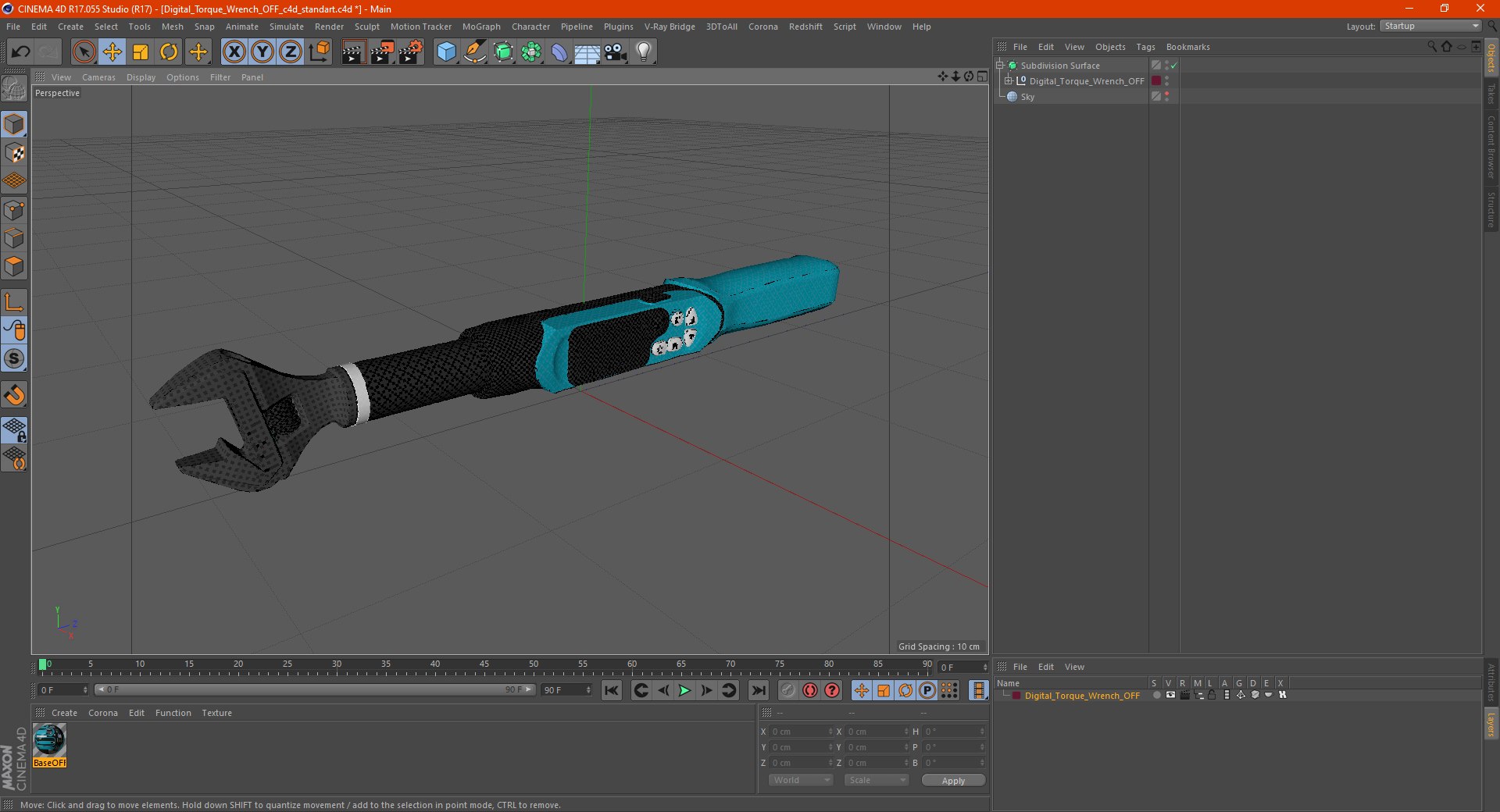 Digital Torque Wrench OFF 3D Model - TurboSquid 1771467