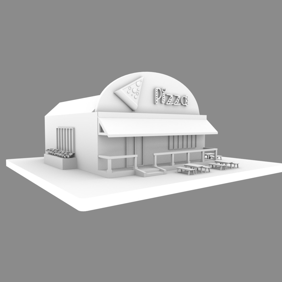 3D Pizza Shop - TurboSquid 1372297