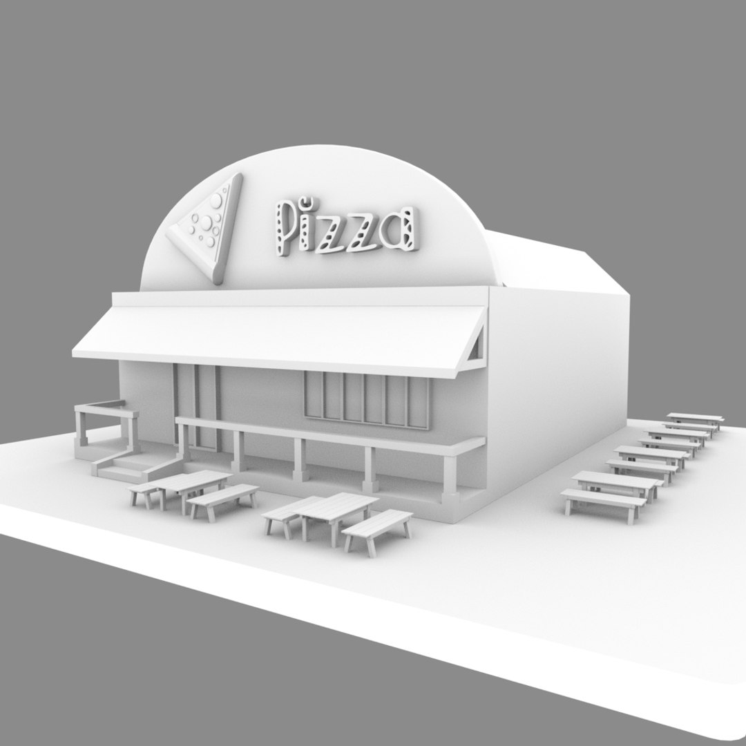 3D Pizza Shop - TurboSquid 1372297