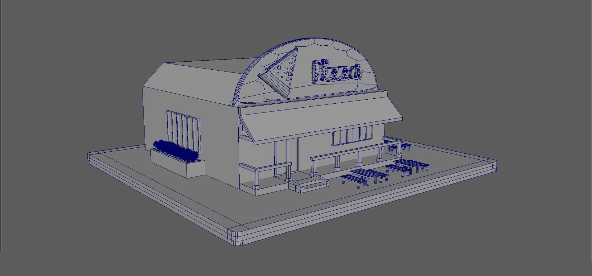 3D Pizza Shop - TurboSquid 1372297