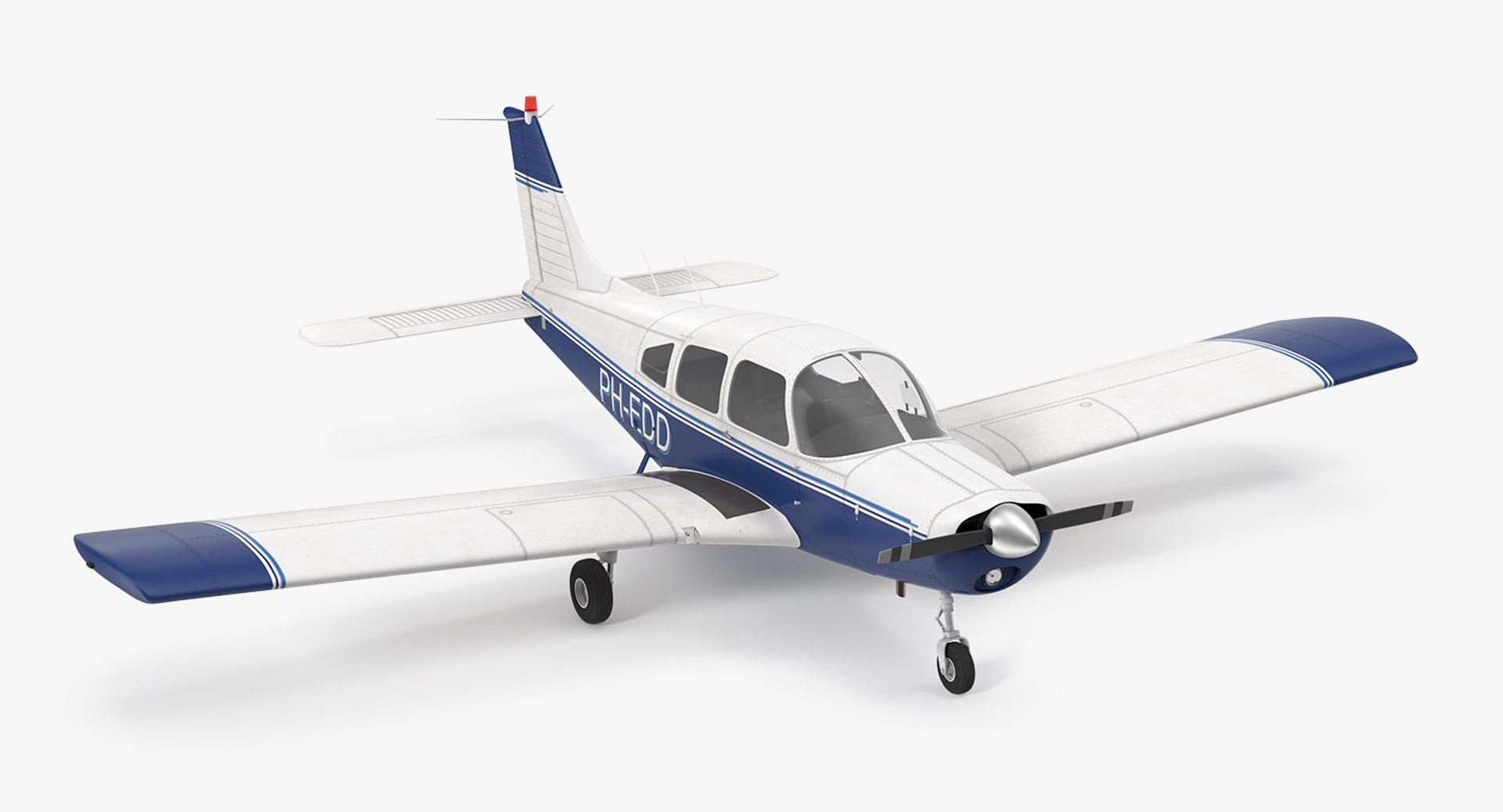 3d light aircraft piper cherokee model