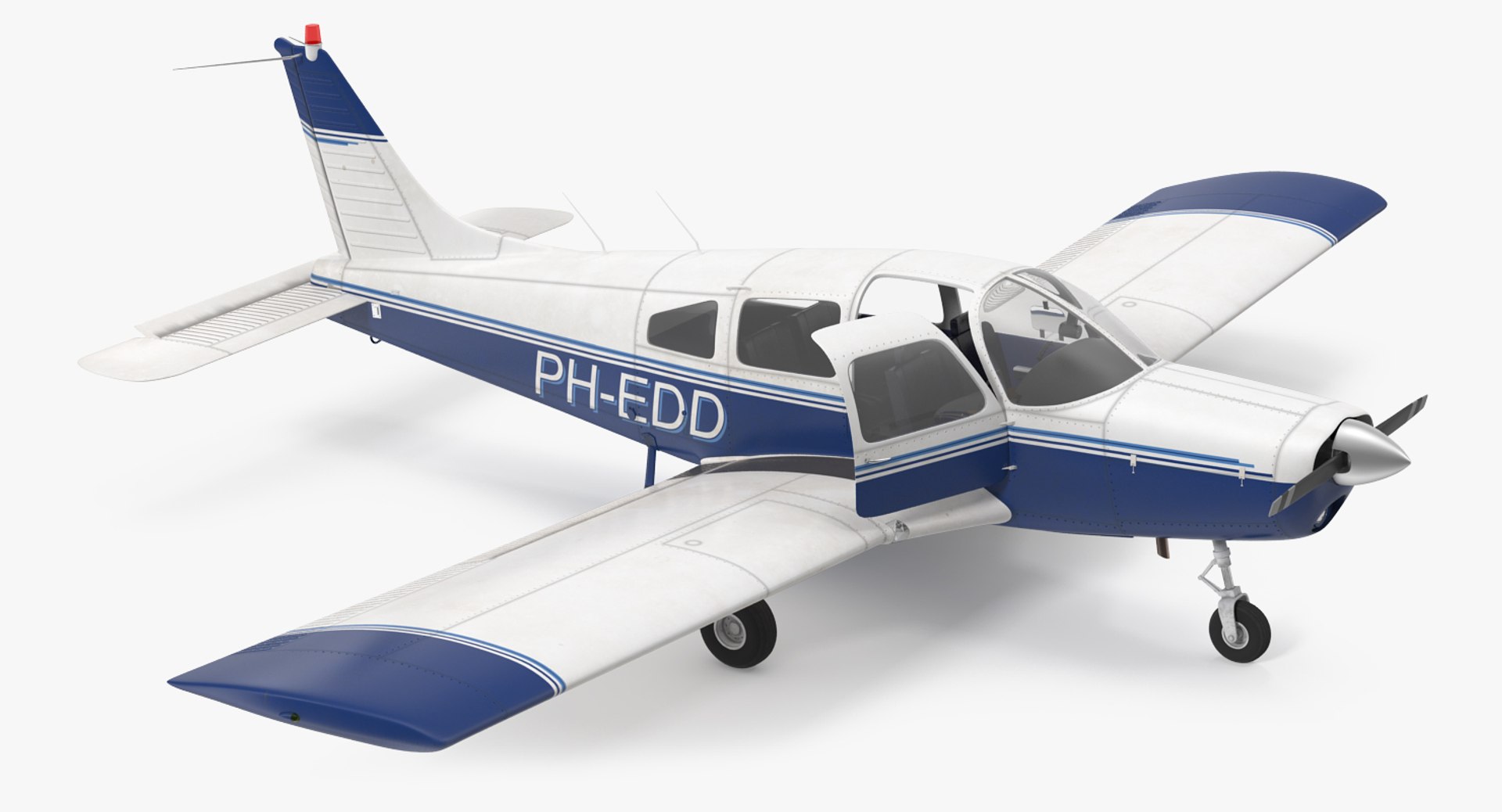 3d Light Aircraft Piper Cherokee Model