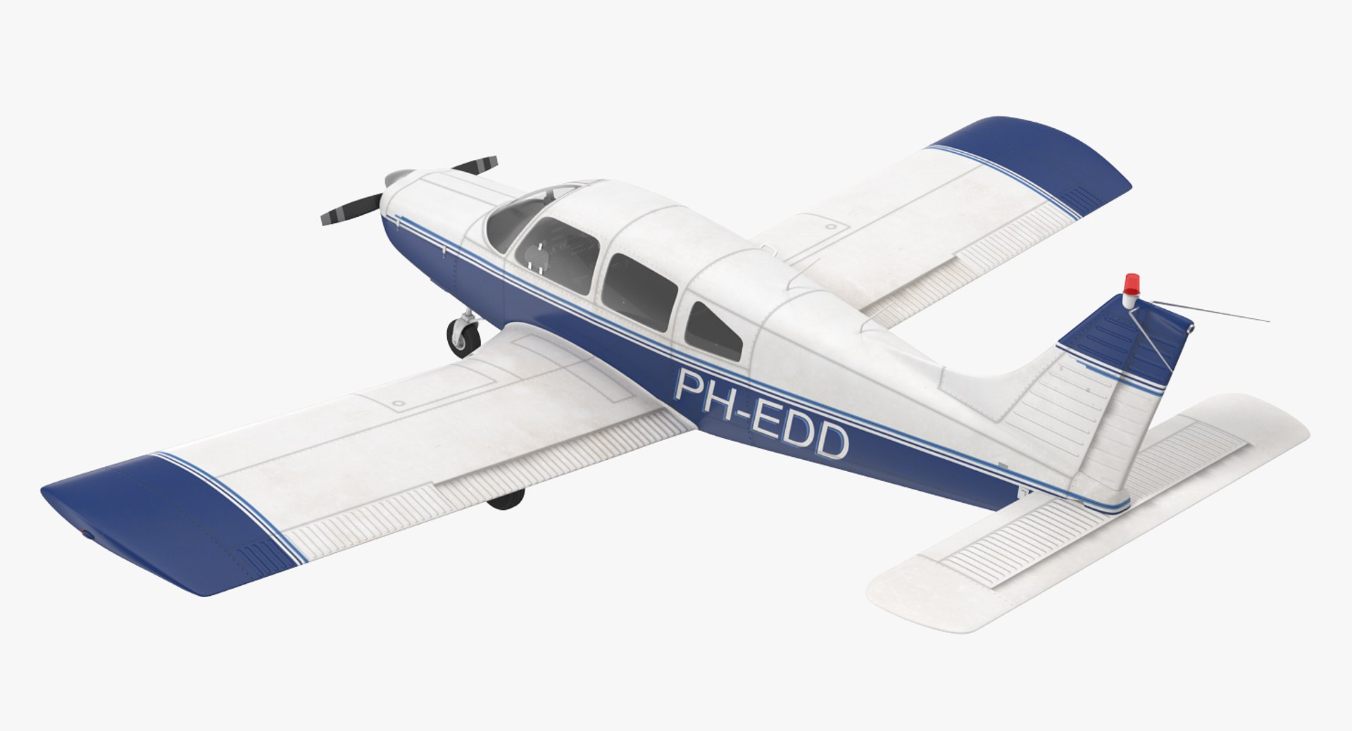 3d Light Aircraft Piper Cherokee Model