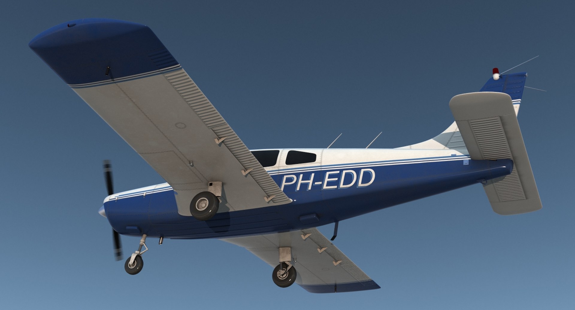 3d Light Aircraft Piper Cherokee Model