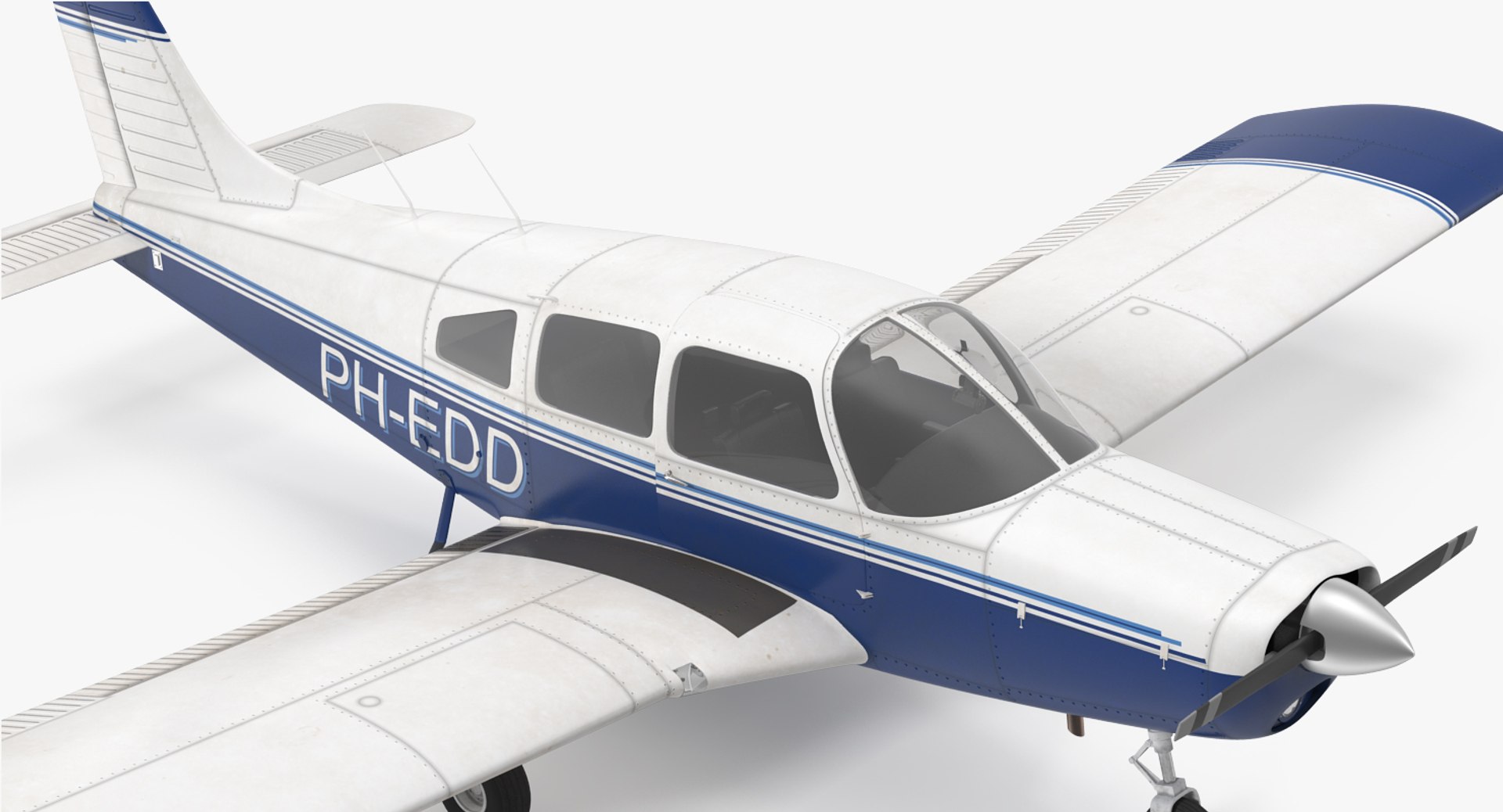 3d Light Aircraft Piper Cherokee Model