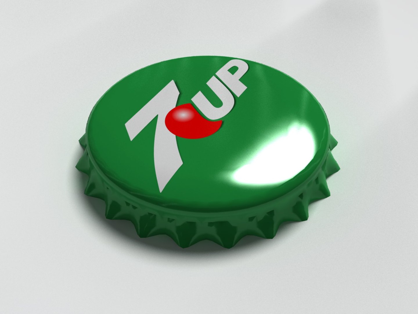 7up Bottle Tin Cap 3d Model