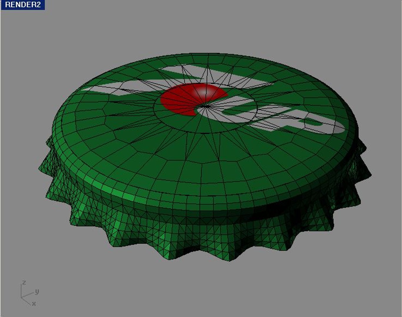 7up Bottle Tin Cap 3d Model