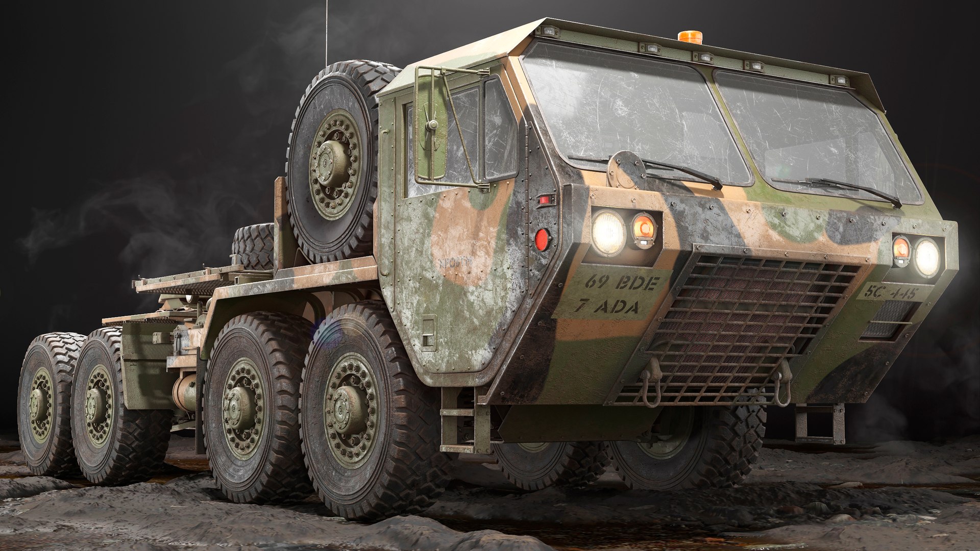 3D Military Truck Oshkosh HEMTT PBR Model - TurboSquid 2367314