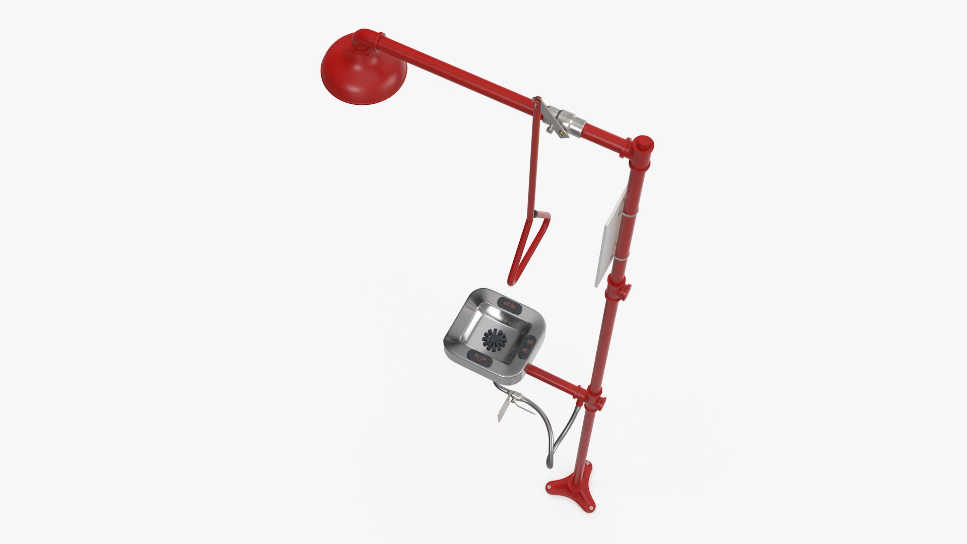 3D Safety Shower Station Red - TurboSquid 2061190