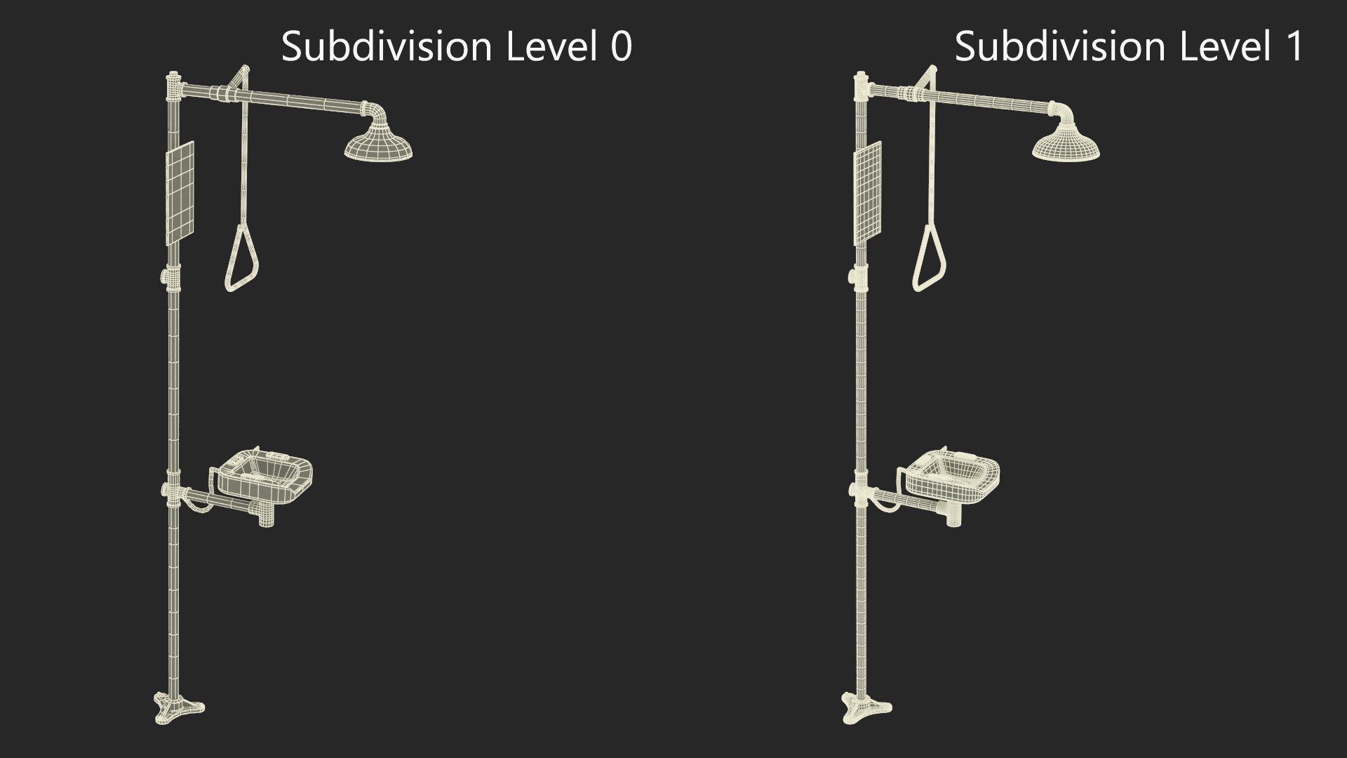 3D Safety Shower Station Red - TurboSquid 2061190