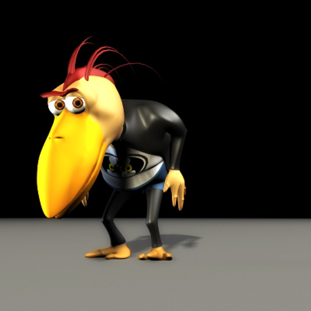 Cartoon Crow Cro Updated 3d Model