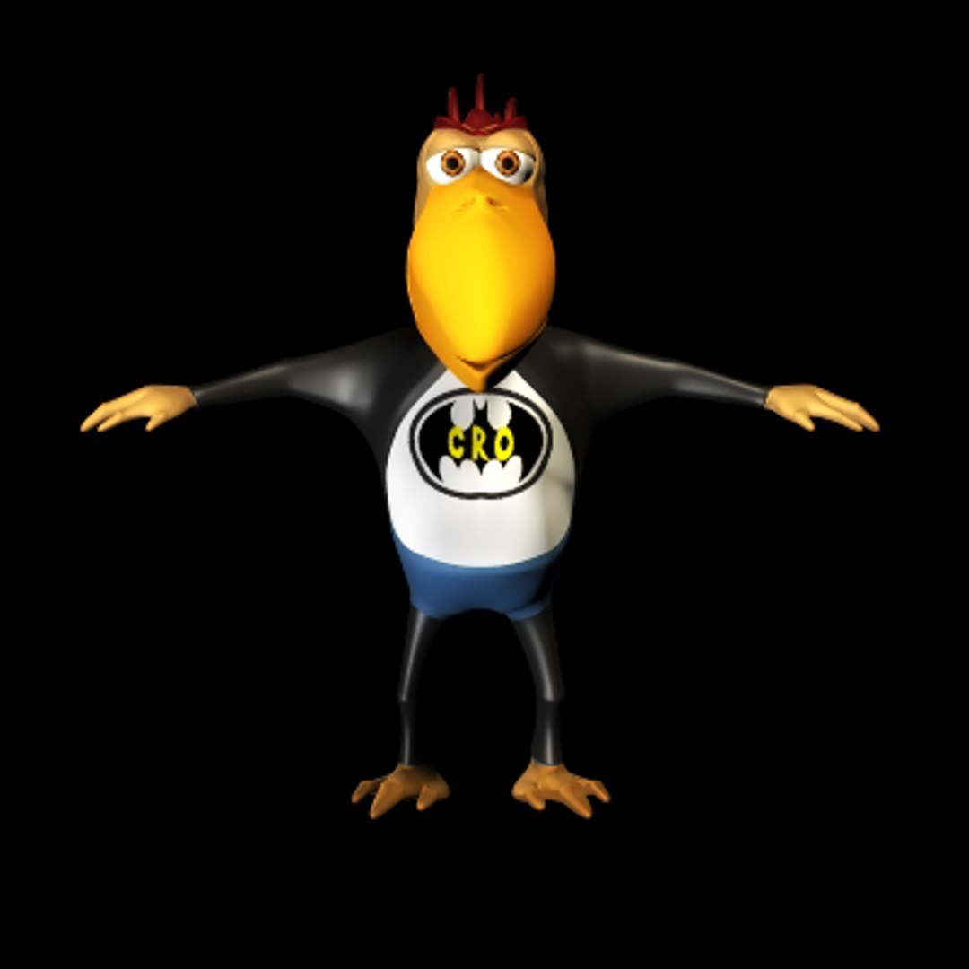 Cartoon Crow Cro Updated 3d Model
