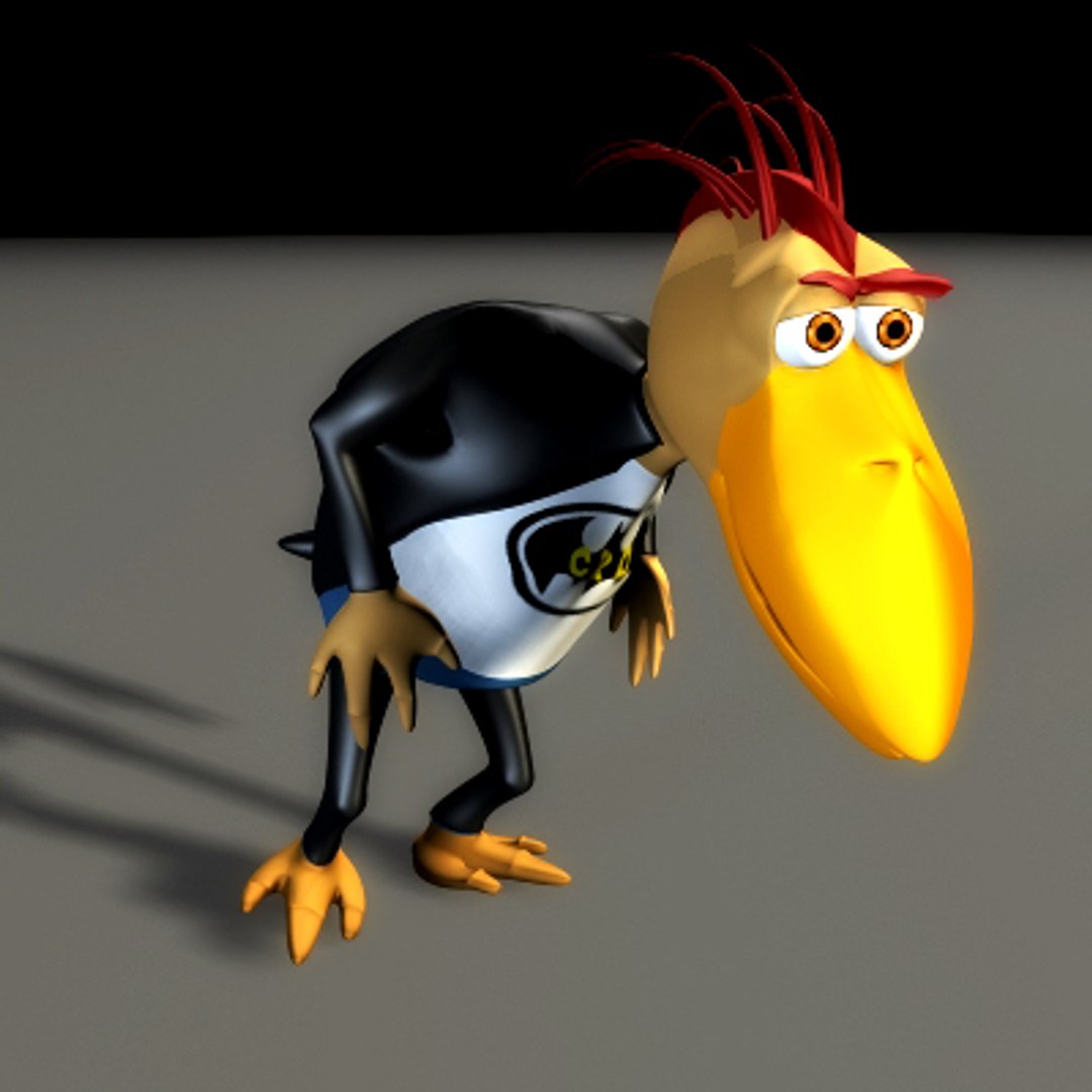 Cartoon Crow Cro Updated 3d Model
