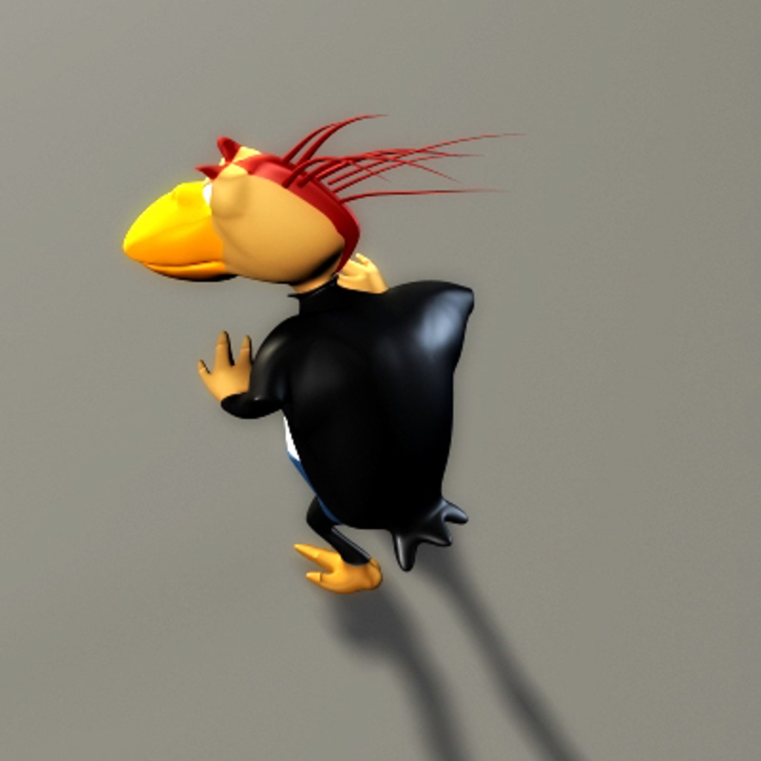 Cartoon Crow Cro Updated 3d Model