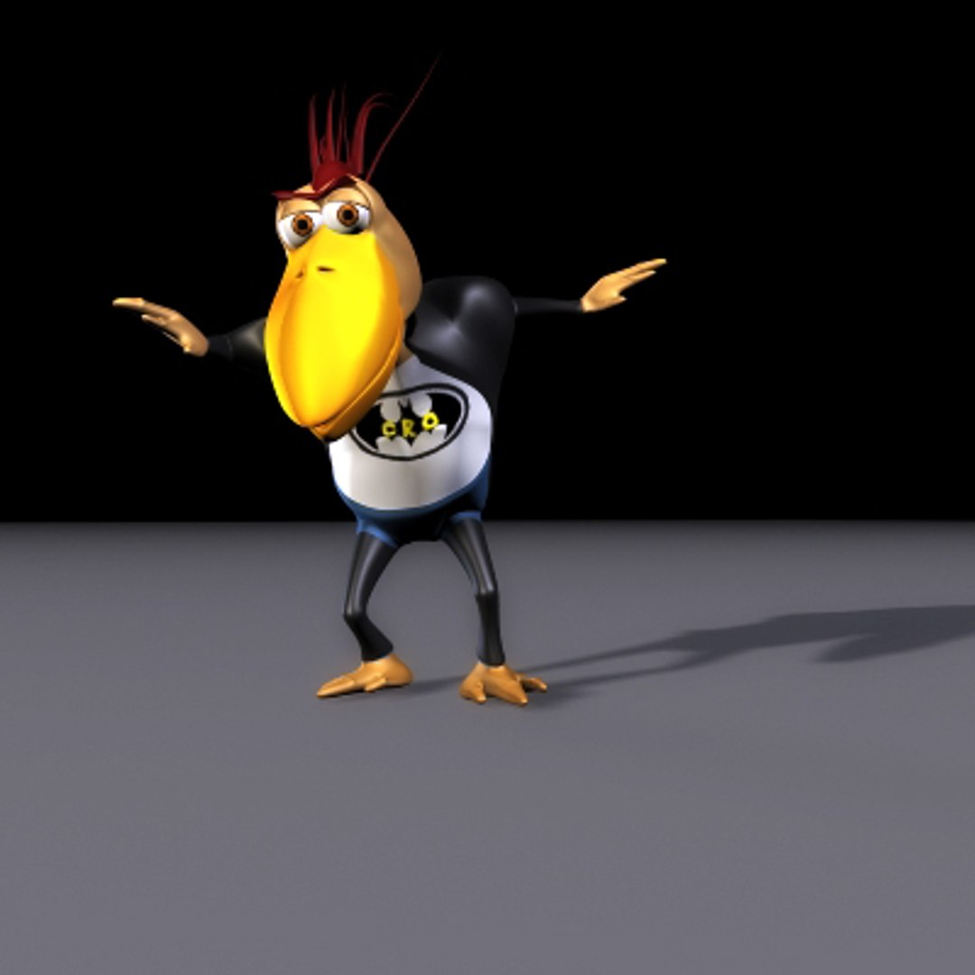 Cartoon Crow Cro Updated 3d Model