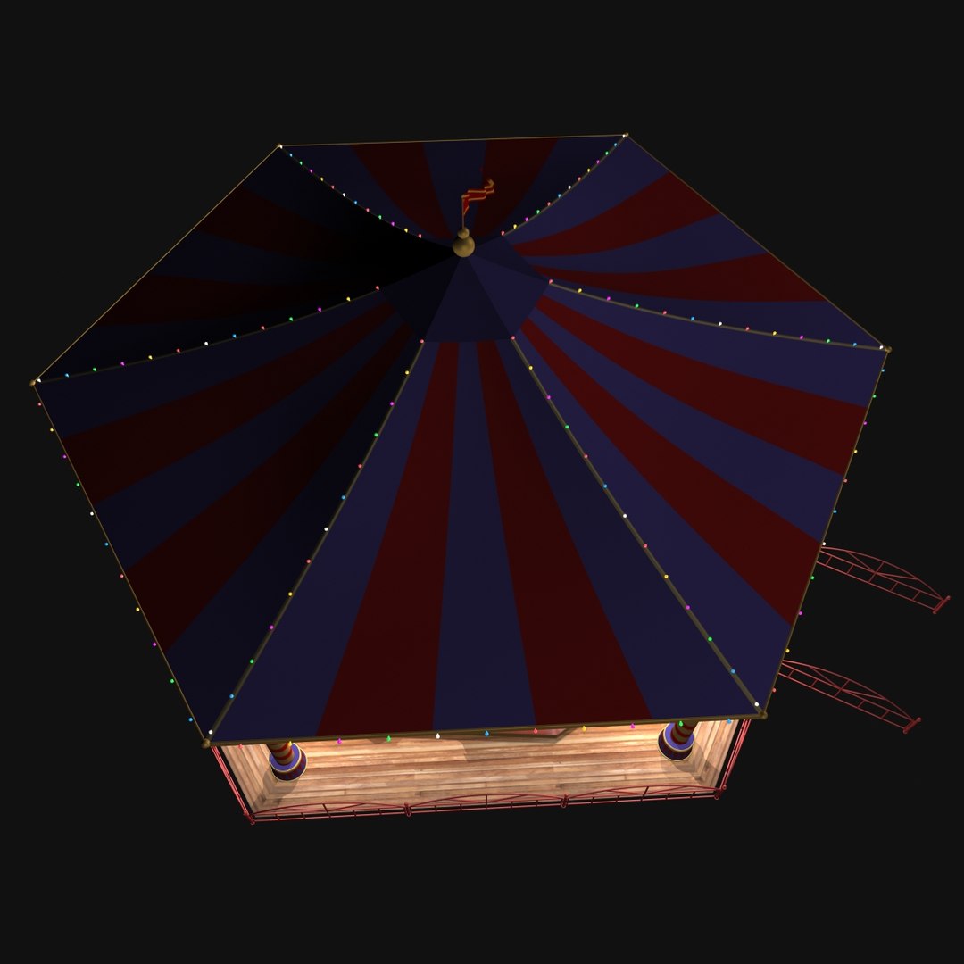 Carousel Trains 3d Model