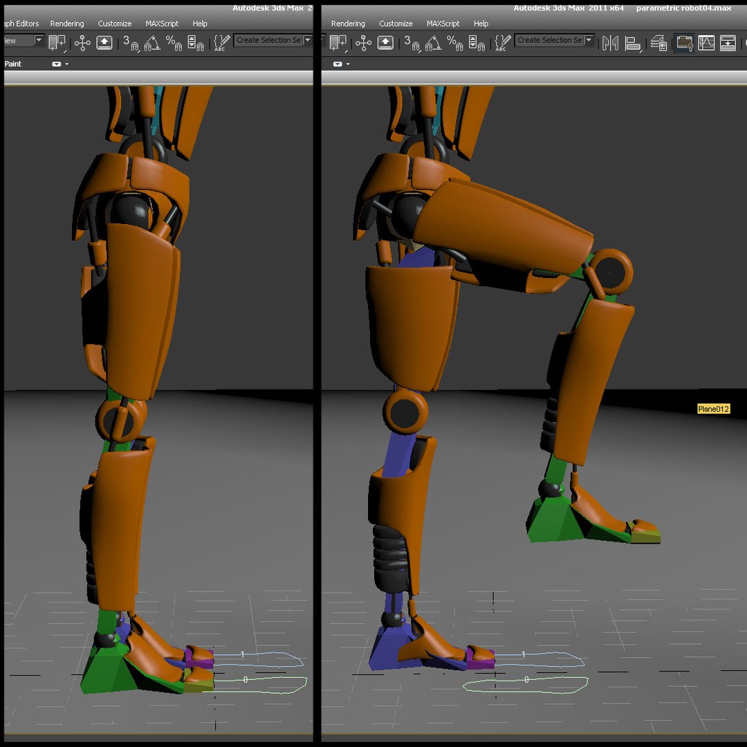 3d Robot Rigged Model