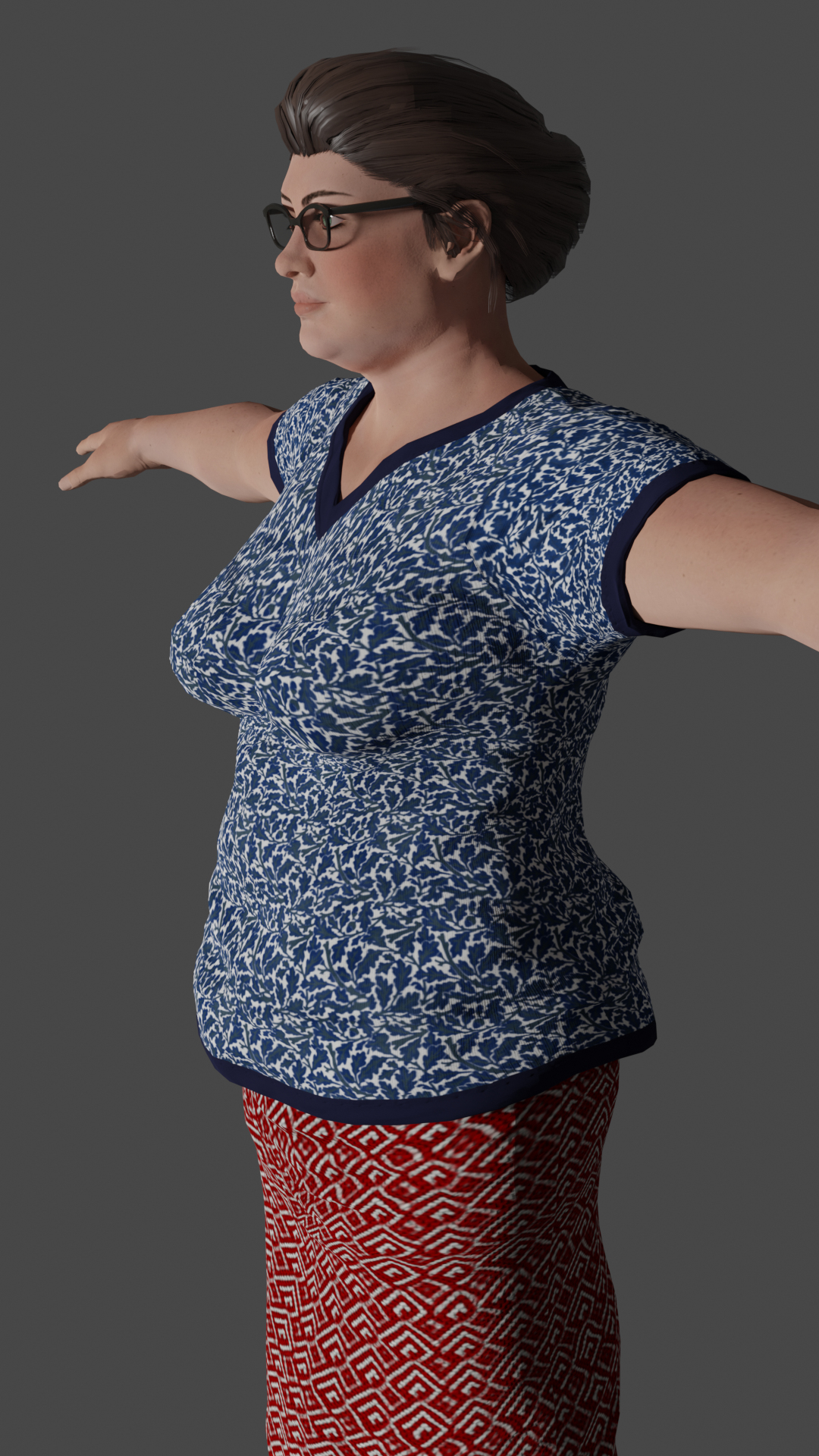 Fat Woman Low-poly Game-Ready Modelo 3D - TurboSquid 1689870