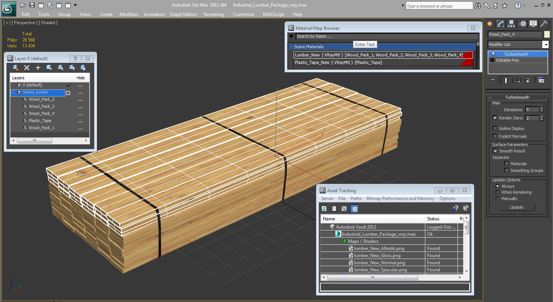 3D Industrial Lumber Package Model - TurboSquid 1297014