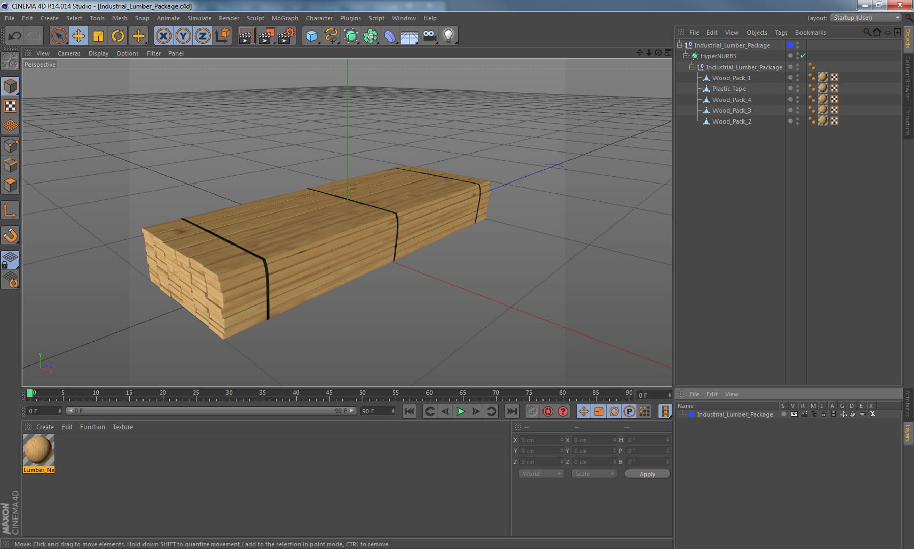3D Industrial Lumber Package Model - TurboSquid 1297014