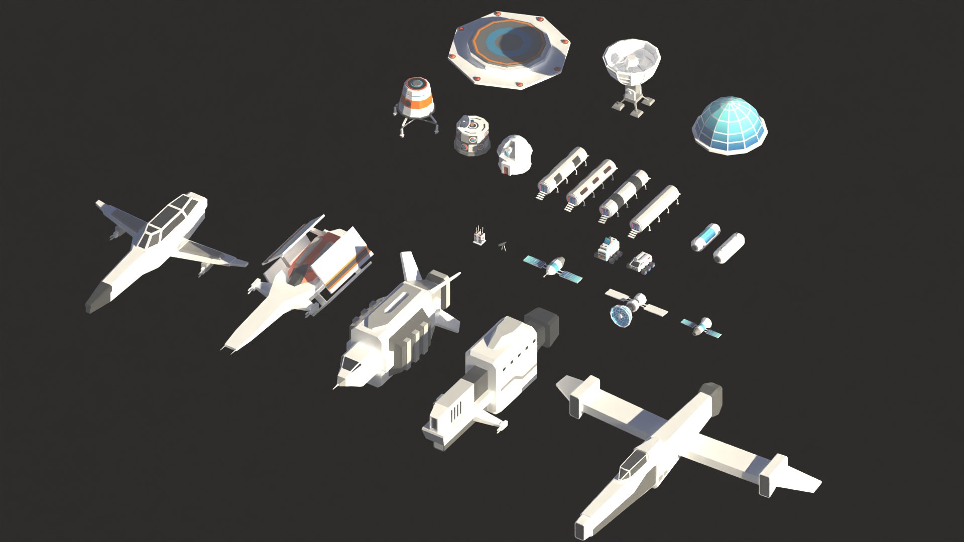 Space Low Ploy Pack Collection 3D Model - TurboSquid 2267626