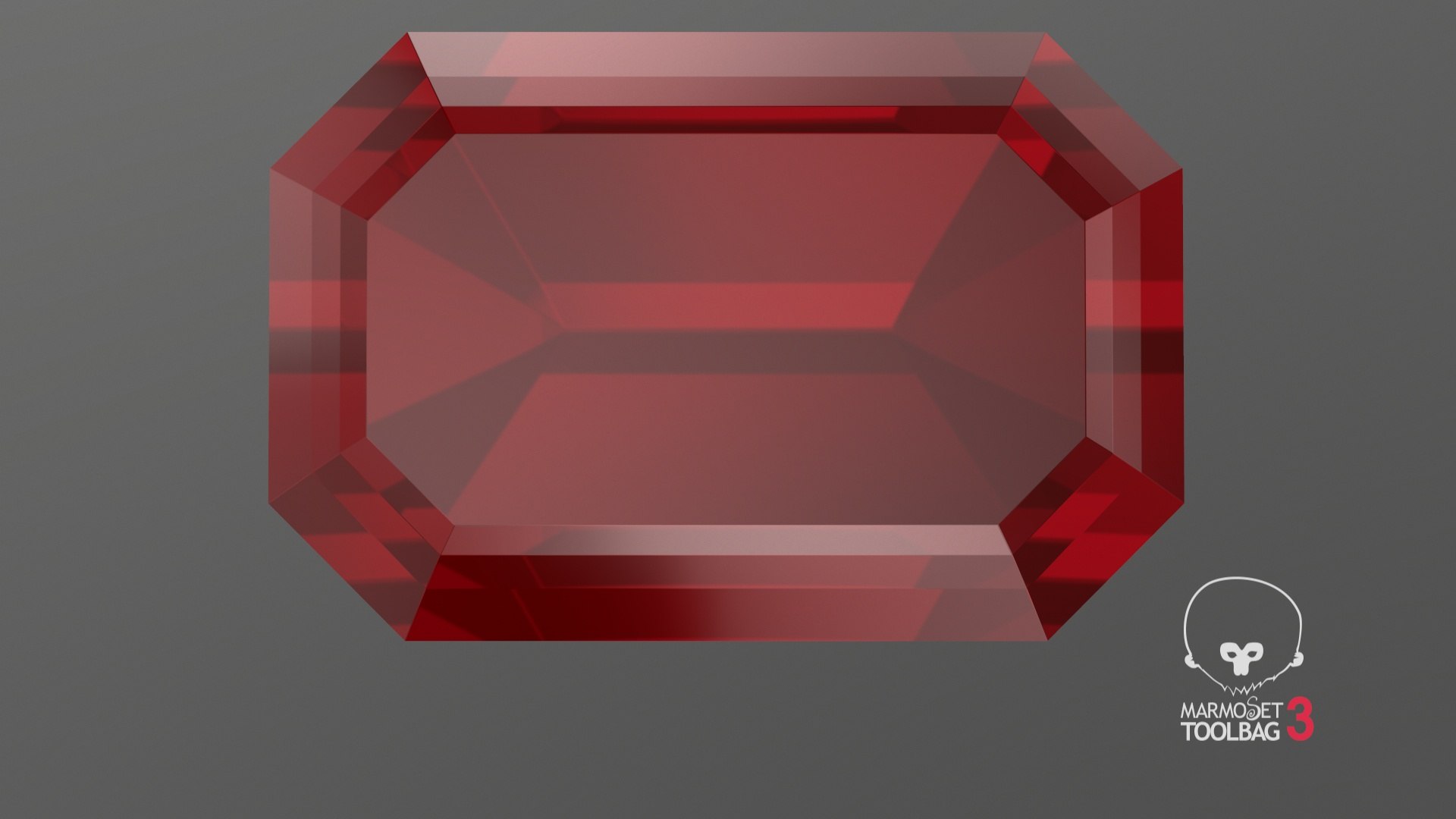 Emerald Cut Ruby model - TurboSquid 1840237