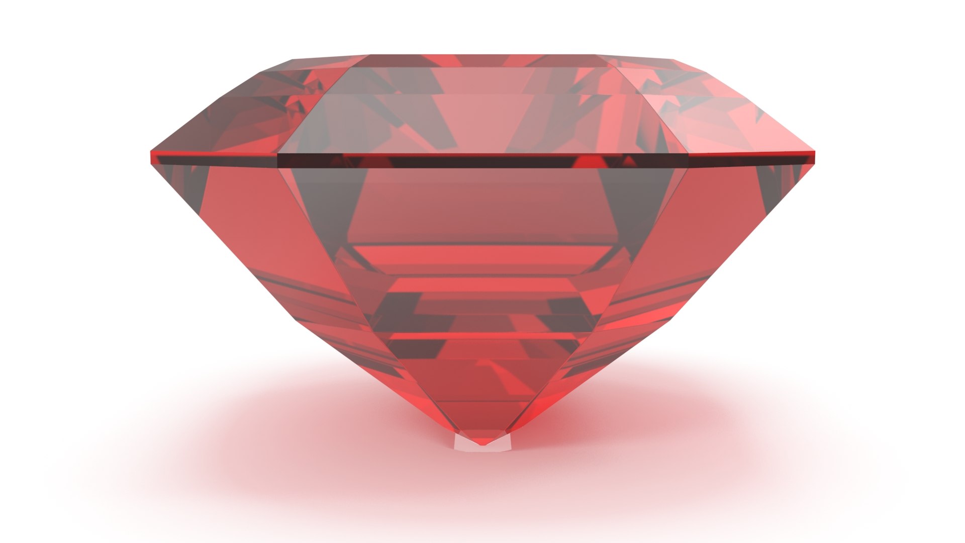 Emerald Cut Ruby model - TurboSquid 1840237