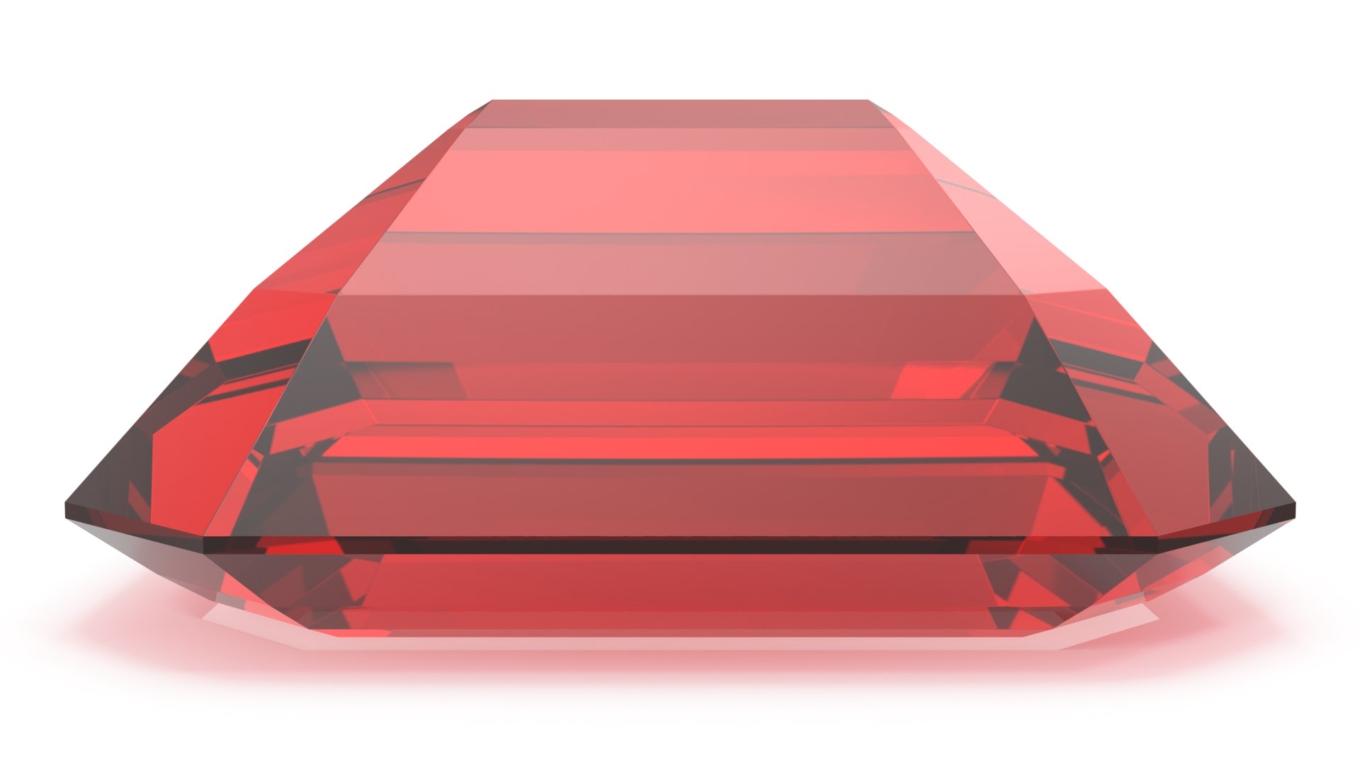 Emerald Cut Ruby model - TurboSquid 1840237