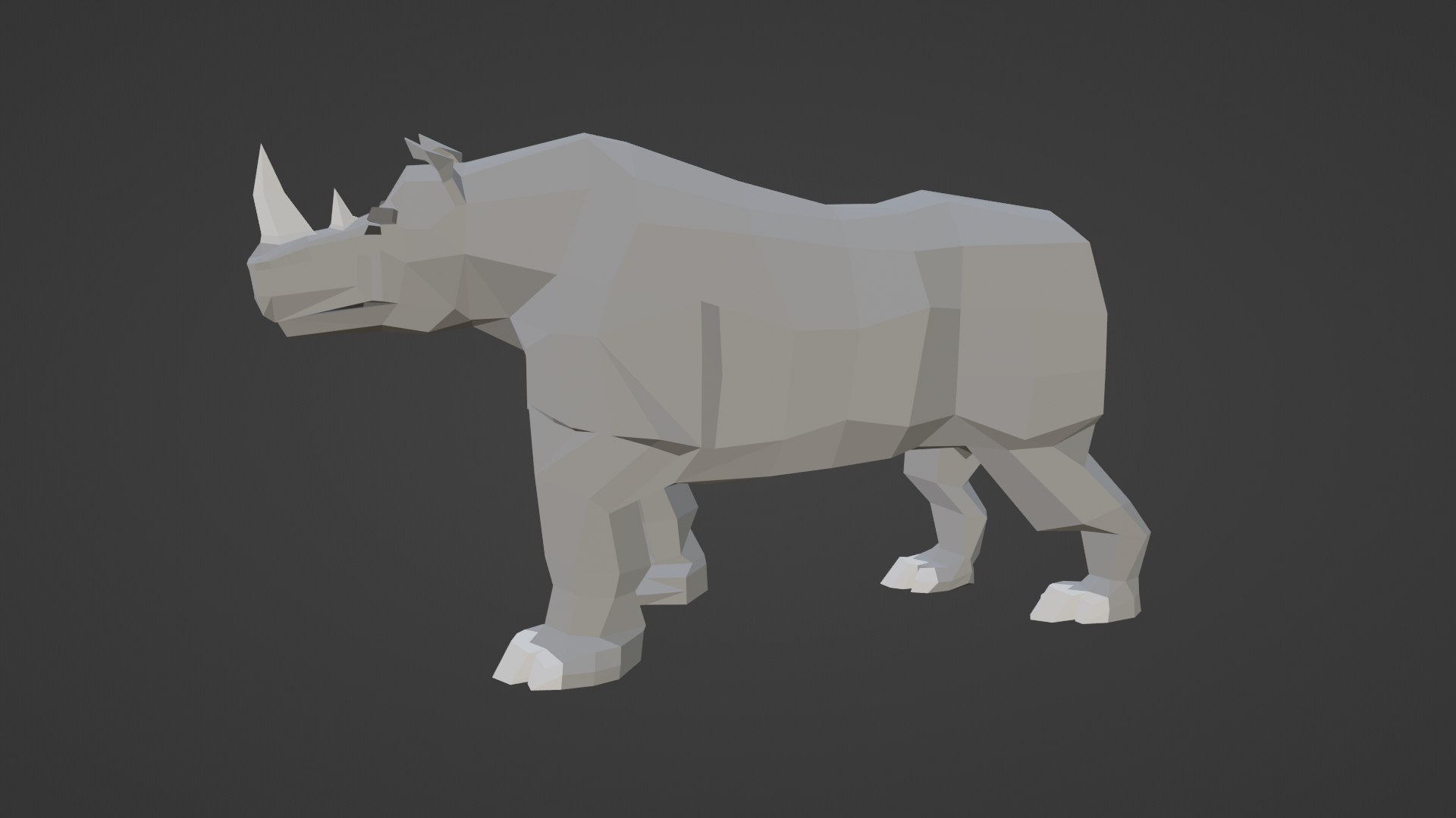 3D LOW POLY Rhino - ANIMATED - TurboSquid 2159471