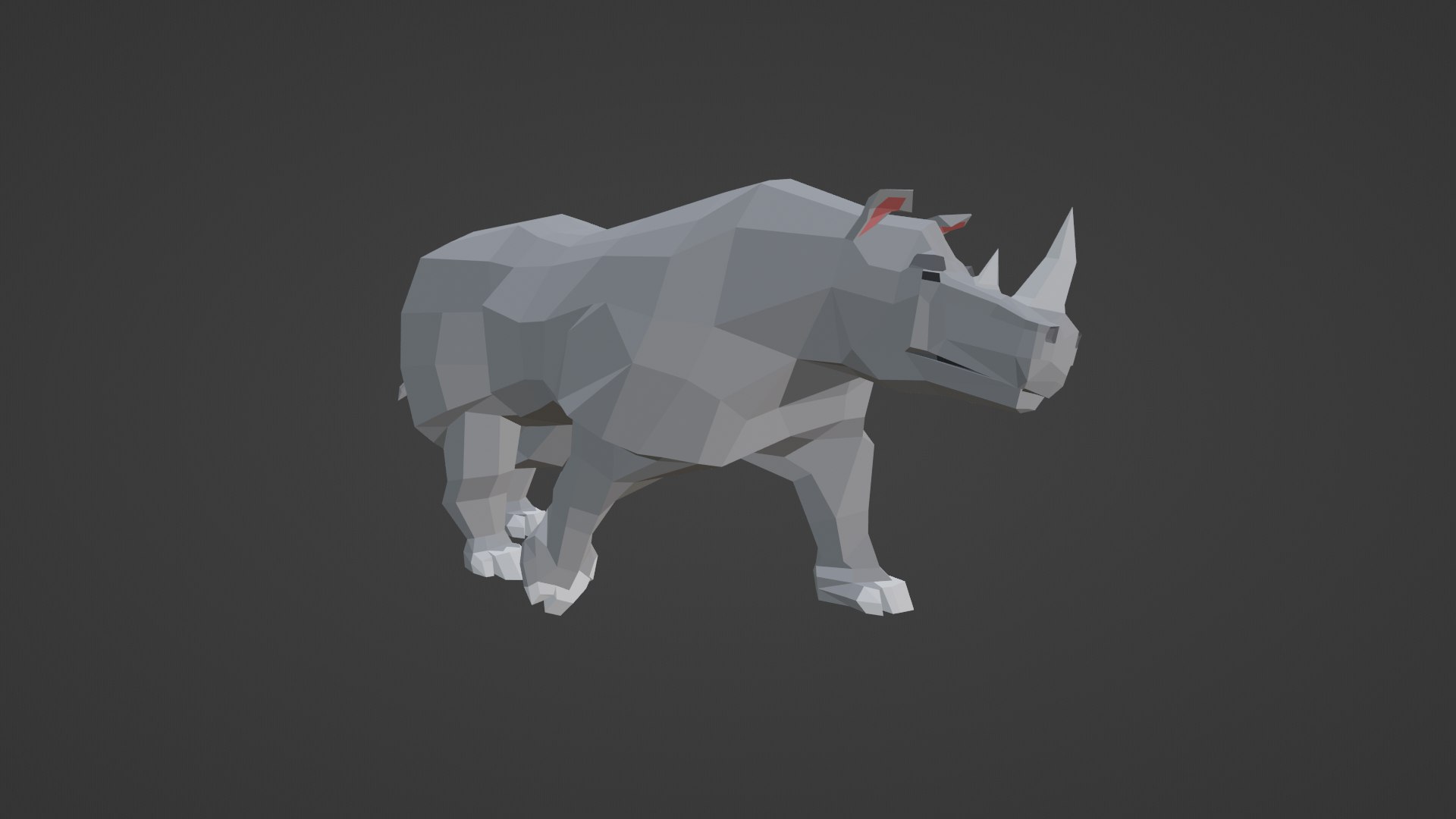 3D LOW POLY Rhino - ANIMATED - TurboSquid 2159471