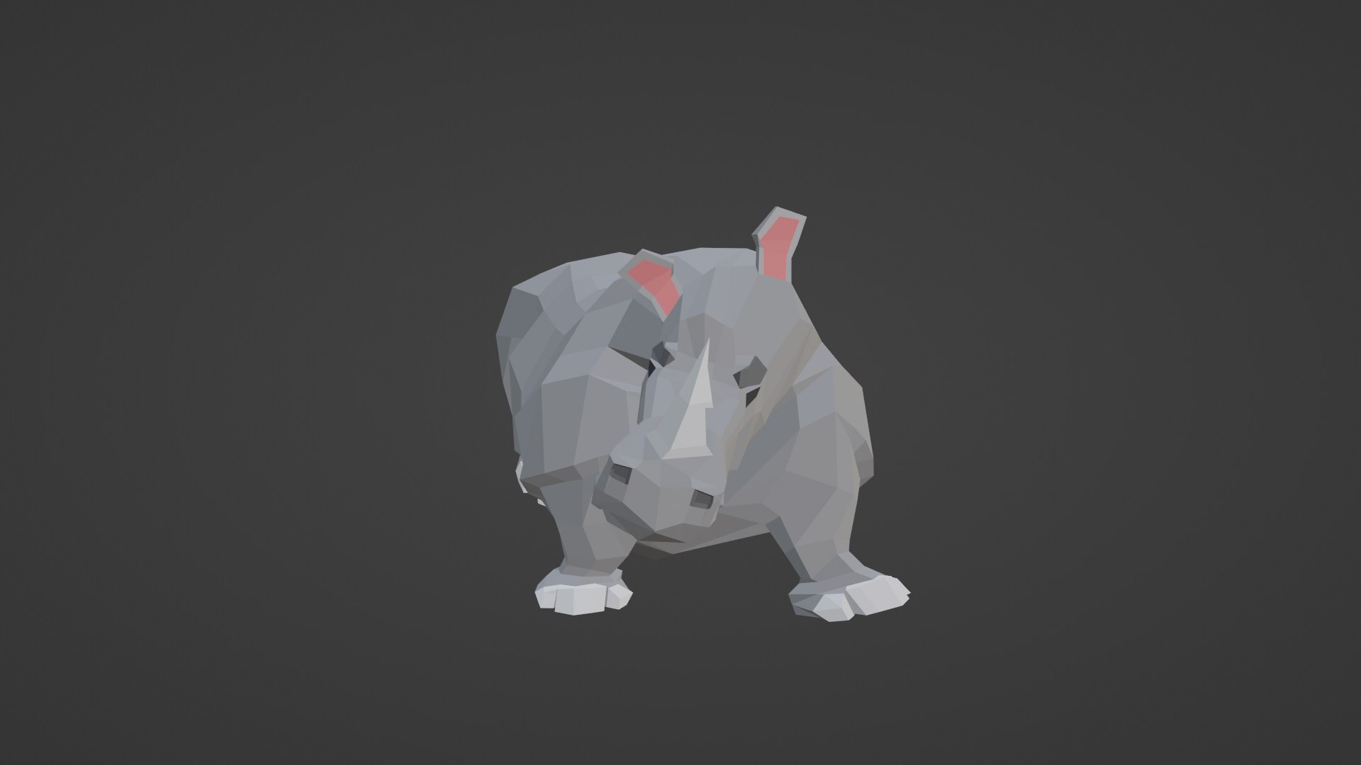 3D LOW POLY Rhino - ANIMATED - TurboSquid 2159471