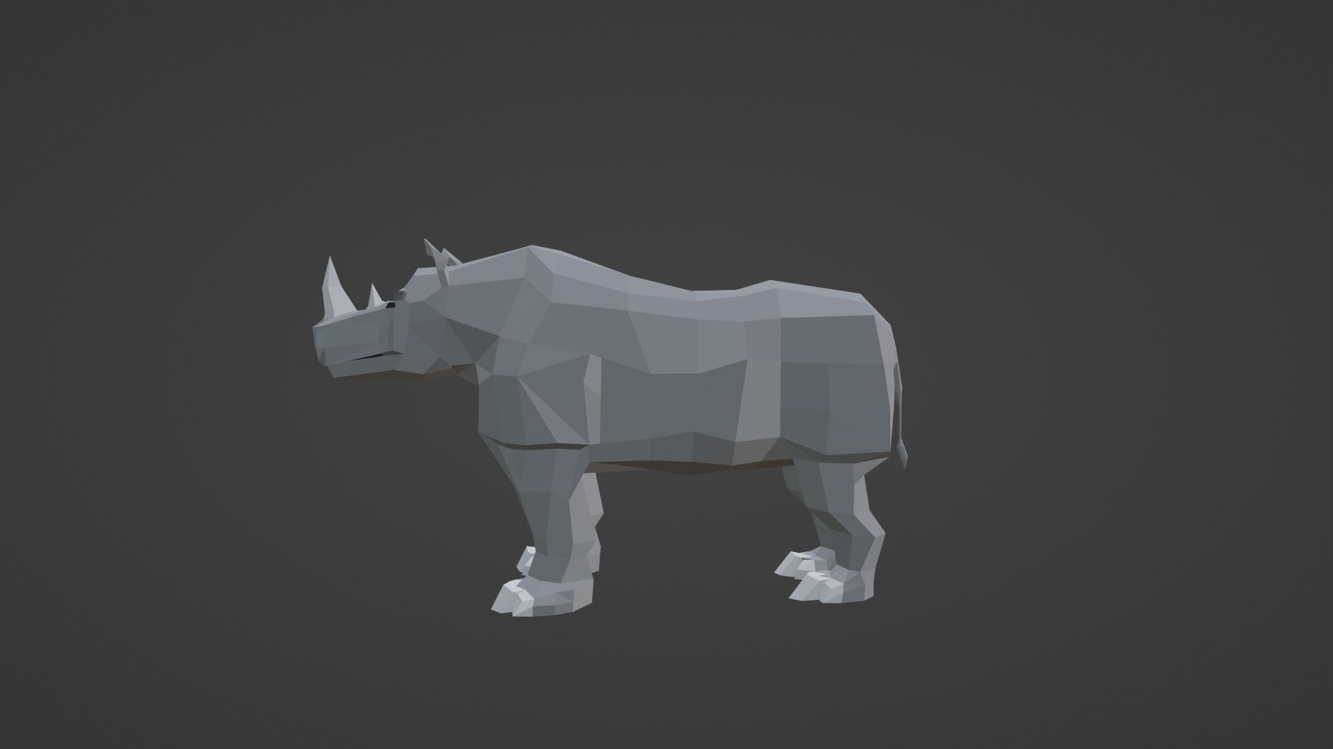 3D LOW POLY Rhino - ANIMATED - TurboSquid 2159471